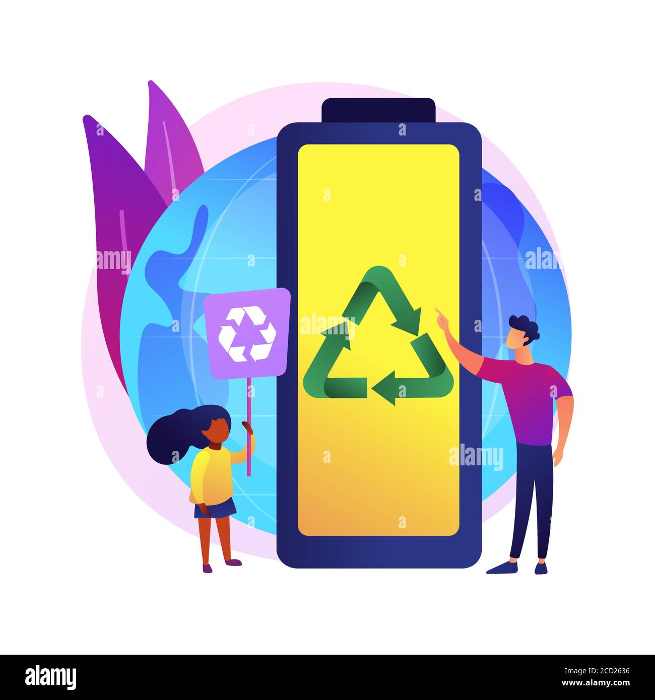 Lithium battery recycling Stock Vector Images - Alamy