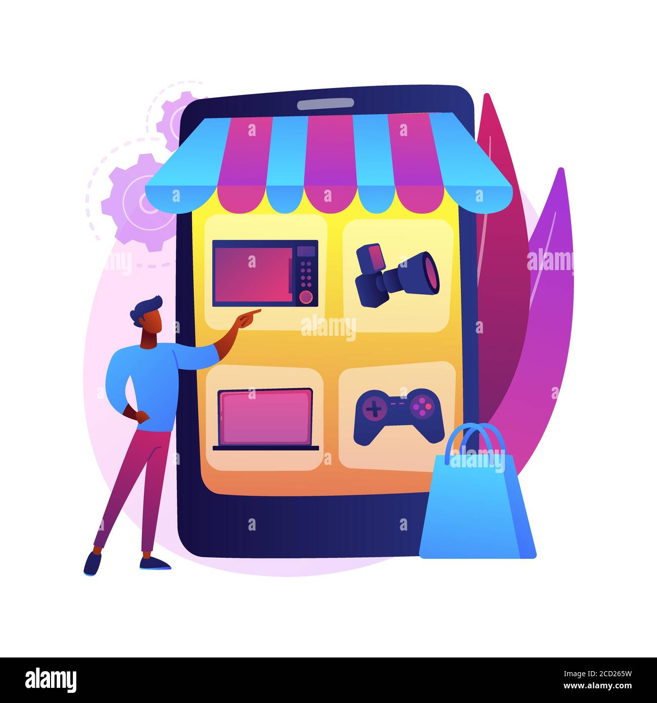Online flea market abstract concept vector illustration Stock Vector ...