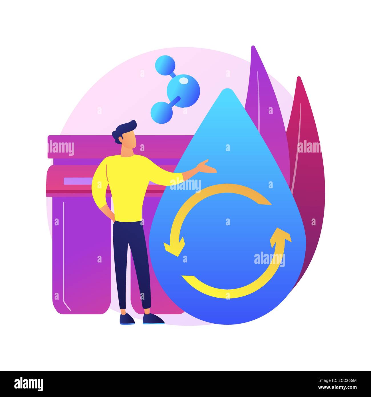 Water filtering system abstract concept vector illustration Stock ...