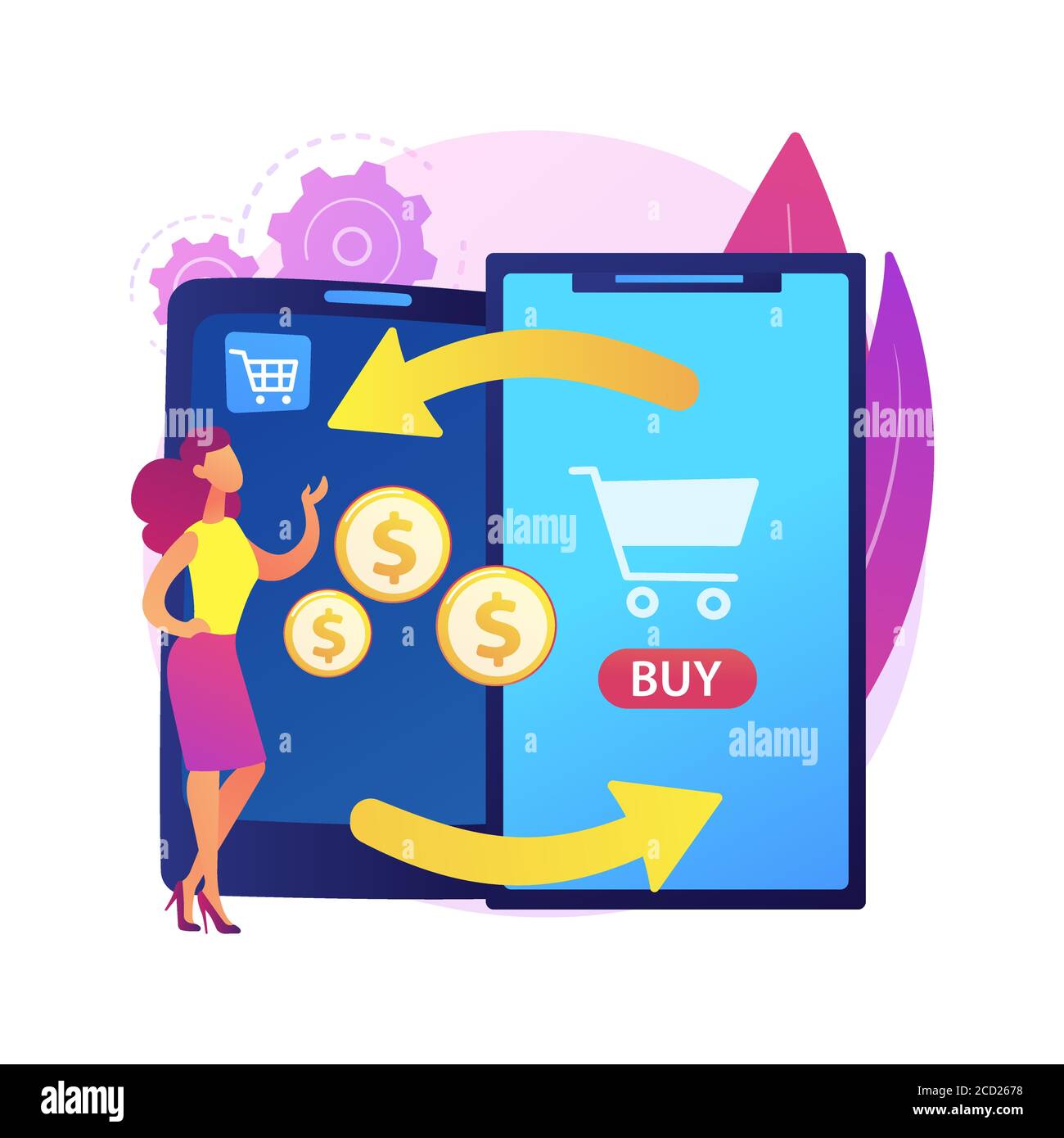 Mobile device trade-in abstract concept vector illustration Stock ...