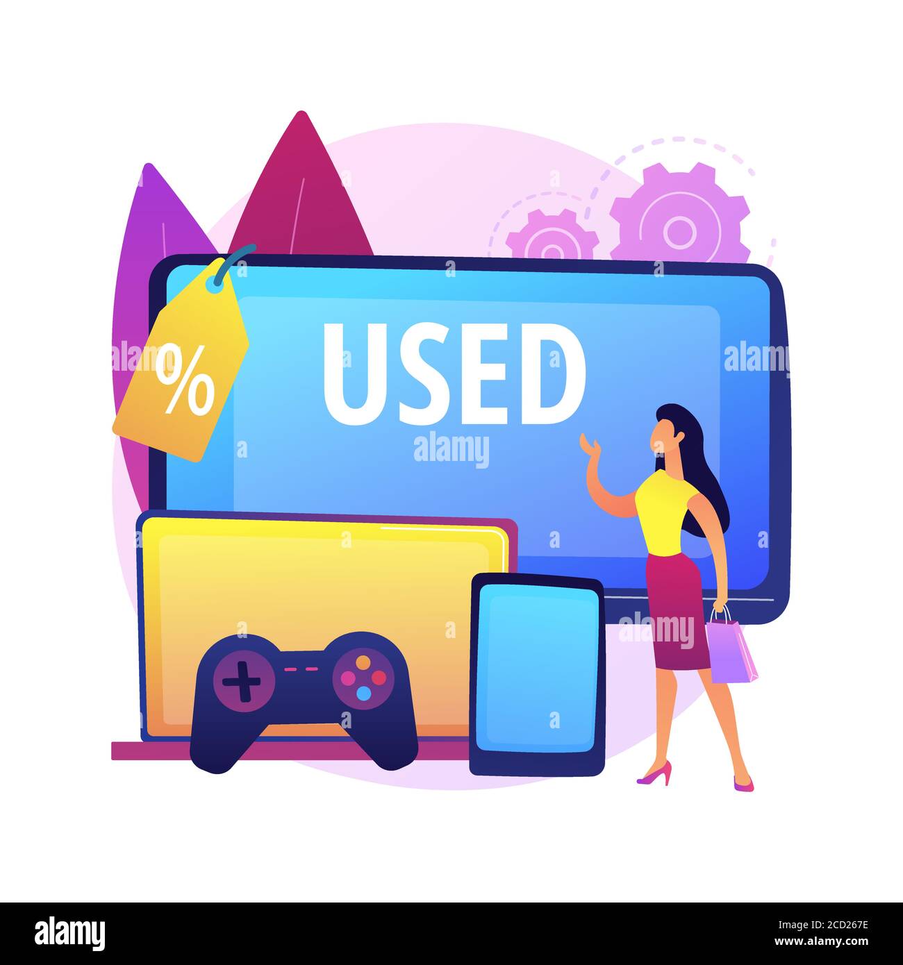 Used electronics trading abstract concept vector illustration Stock ...