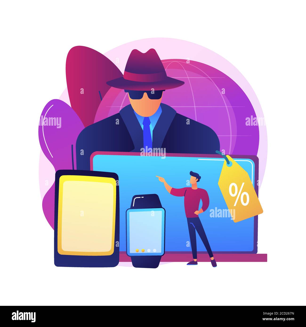 Gray market abstract concept vector illustration Stock Vector Image ...