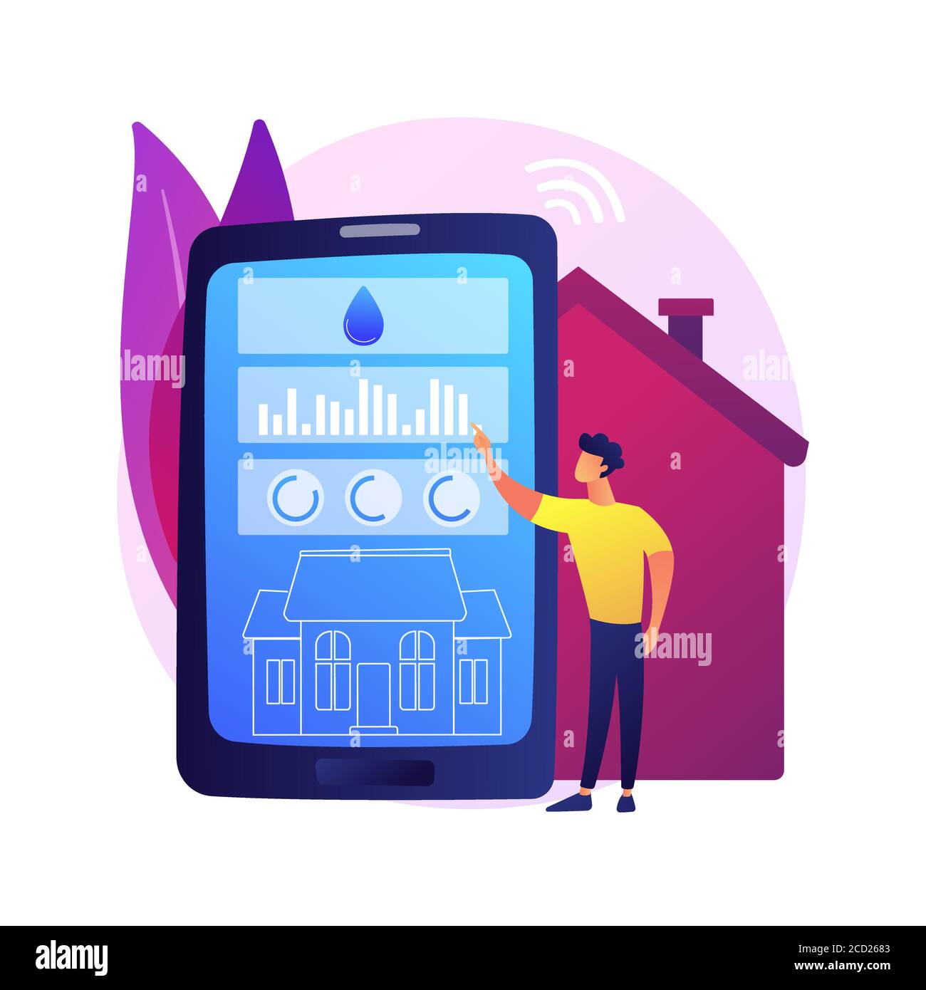 Water Contamination Detection System Abstract Concept Vector