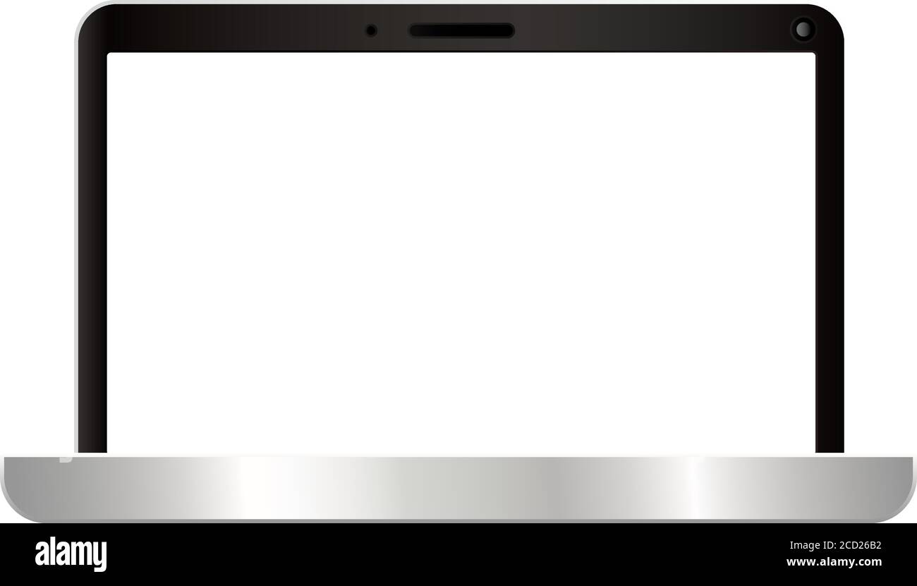 Laptop design, Digital technology and communication theme Vector ...