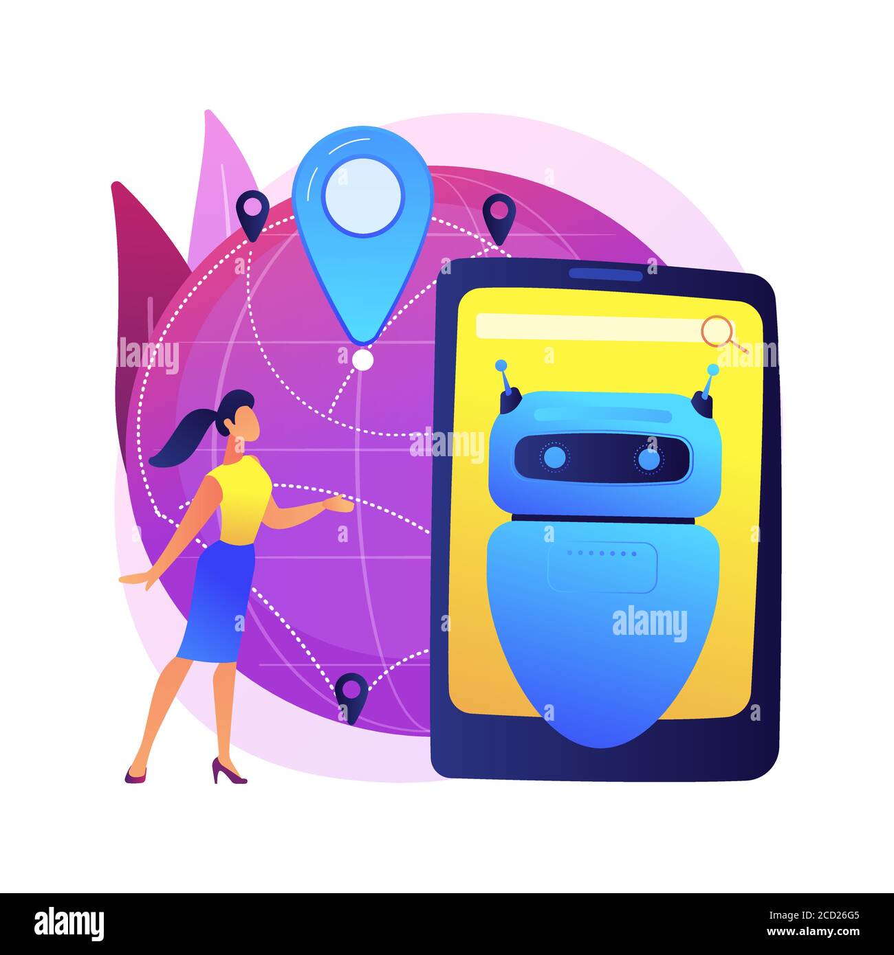 AI in travel and transportation abstract concept vector illustration ... AI in travel and transportation abstract concept vector illustration ...