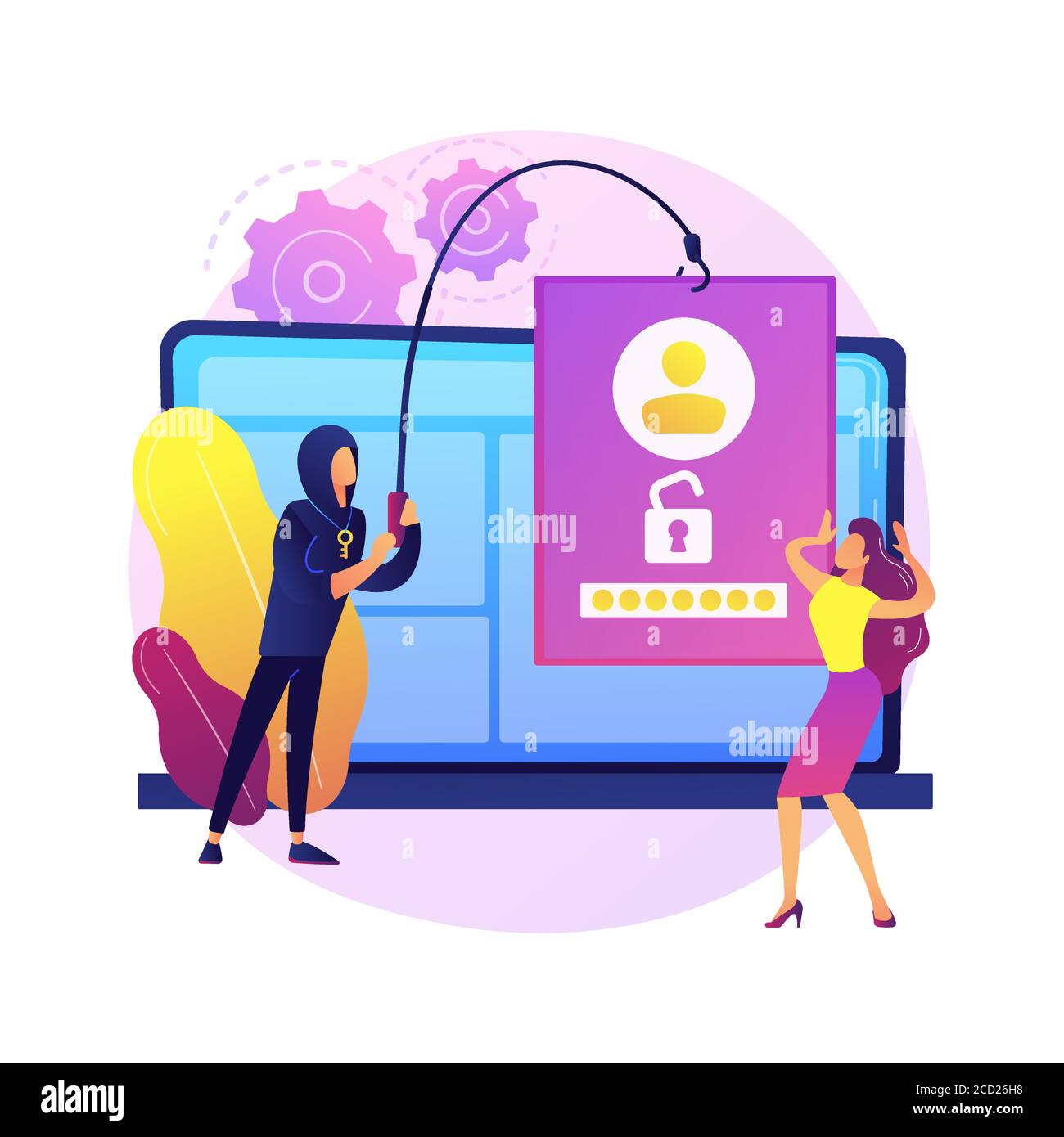 Data stealing malware abstract concept vector illustration Stock Vector ...