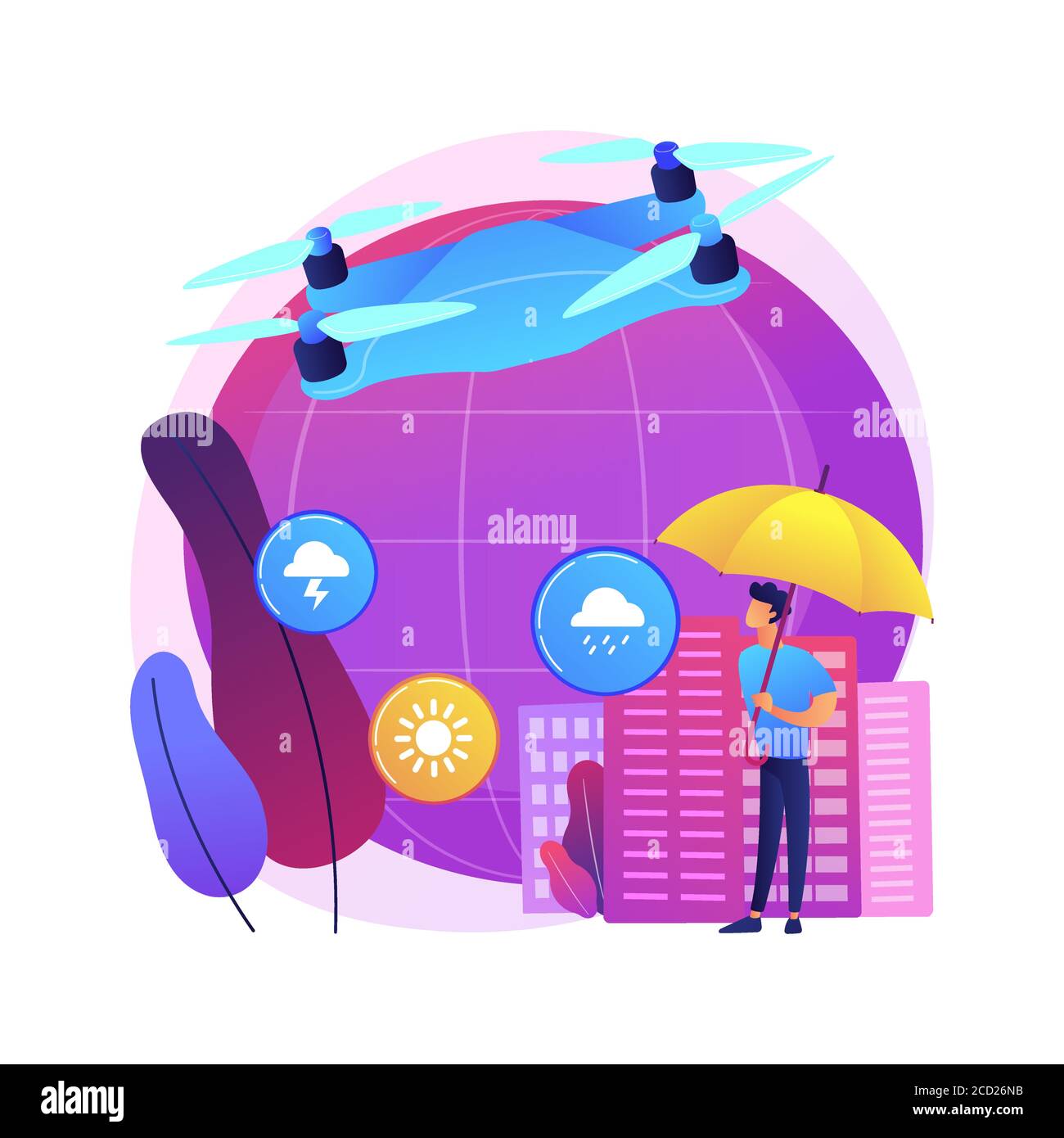 Meteorology drones abstract concept vector illustration Stock Vector ...