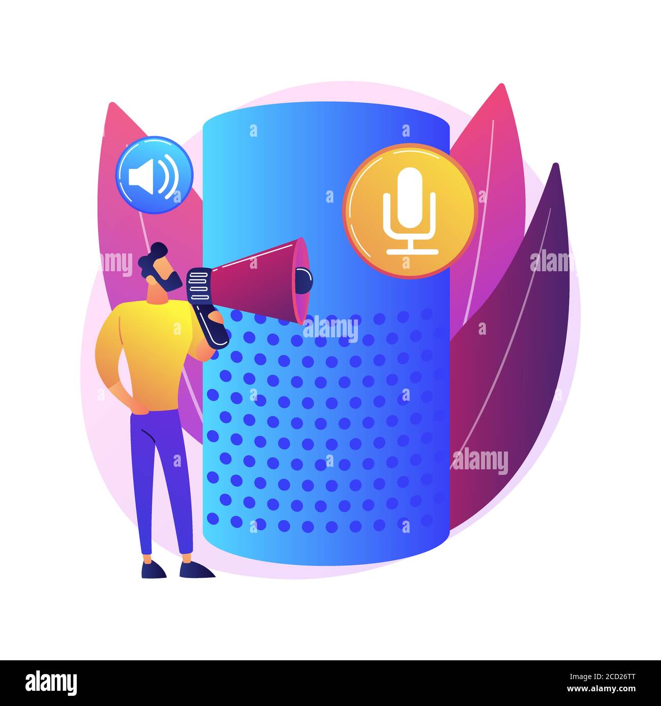 Voice Control abstract concept vector illustration Stock Vector Image ...