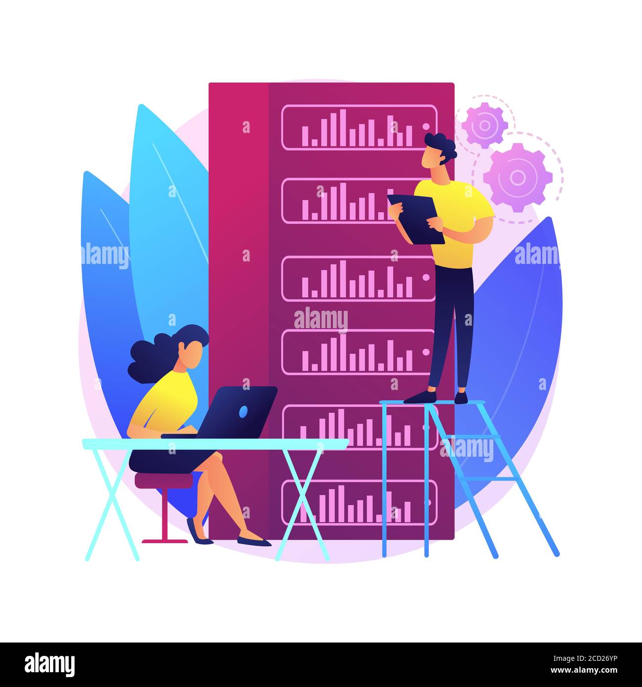 Big data storage abstract concept vector illustration Stock Vector ...