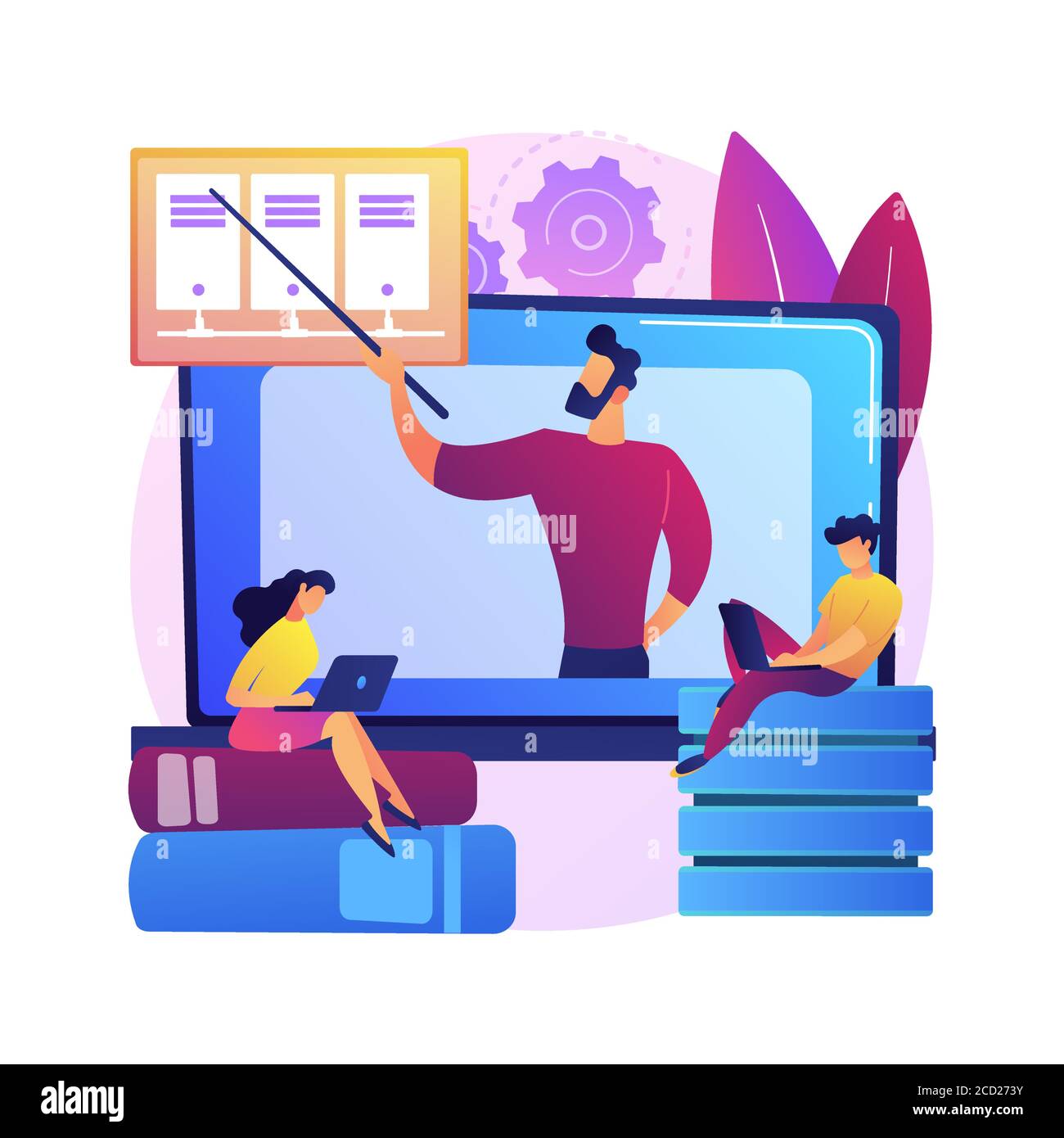 Online big data courses abstract concept vector illustration Stock ...