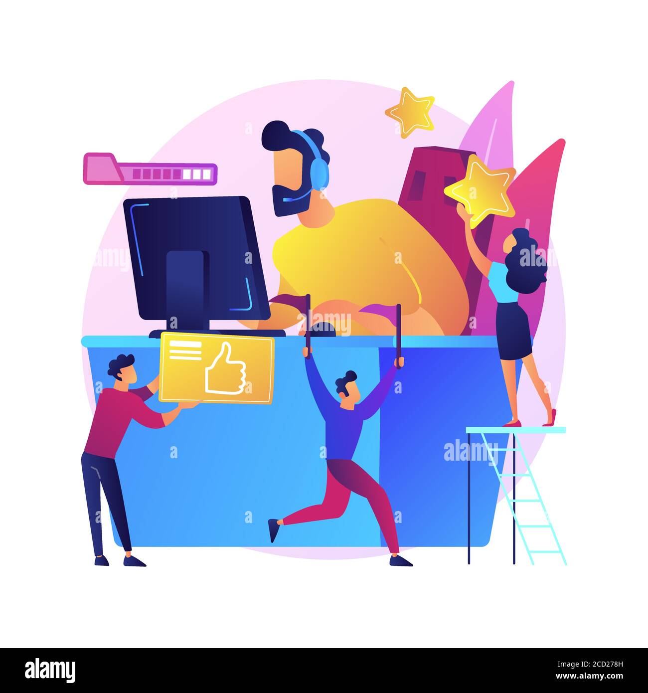 Esport fans abstract concept vector illustration Stock Vector Image ...