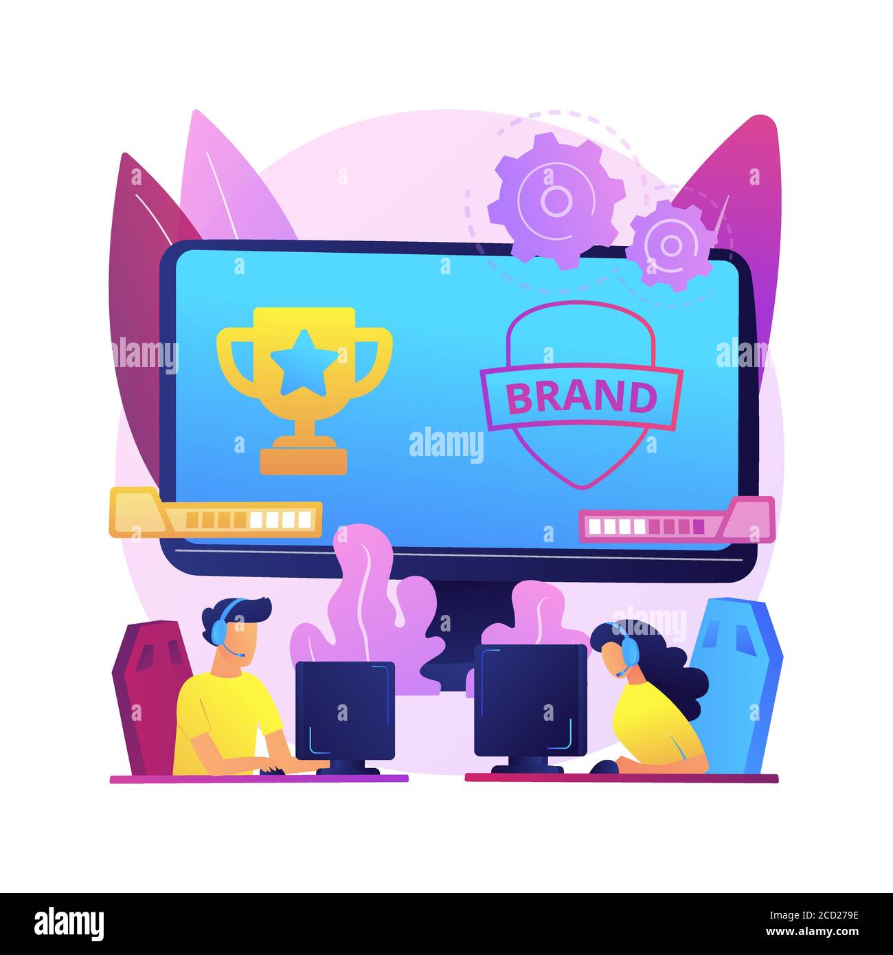 eSports collaboration abstract concept vector illustration Stock Vector ...