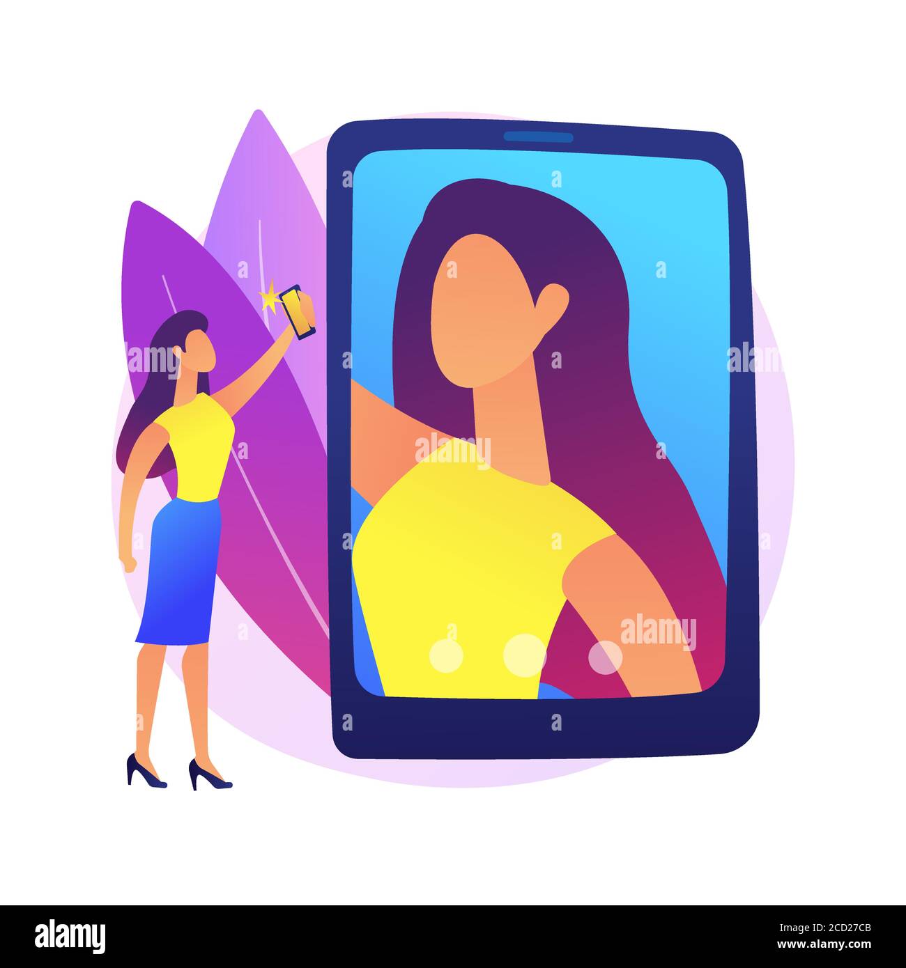 Selfie abstract concept vector illustration Stock Vector Image & Art ...