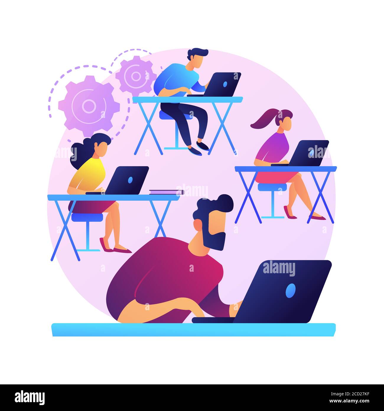 Computer Lab Abstract Concept Vector Illustration Stock Vector Image