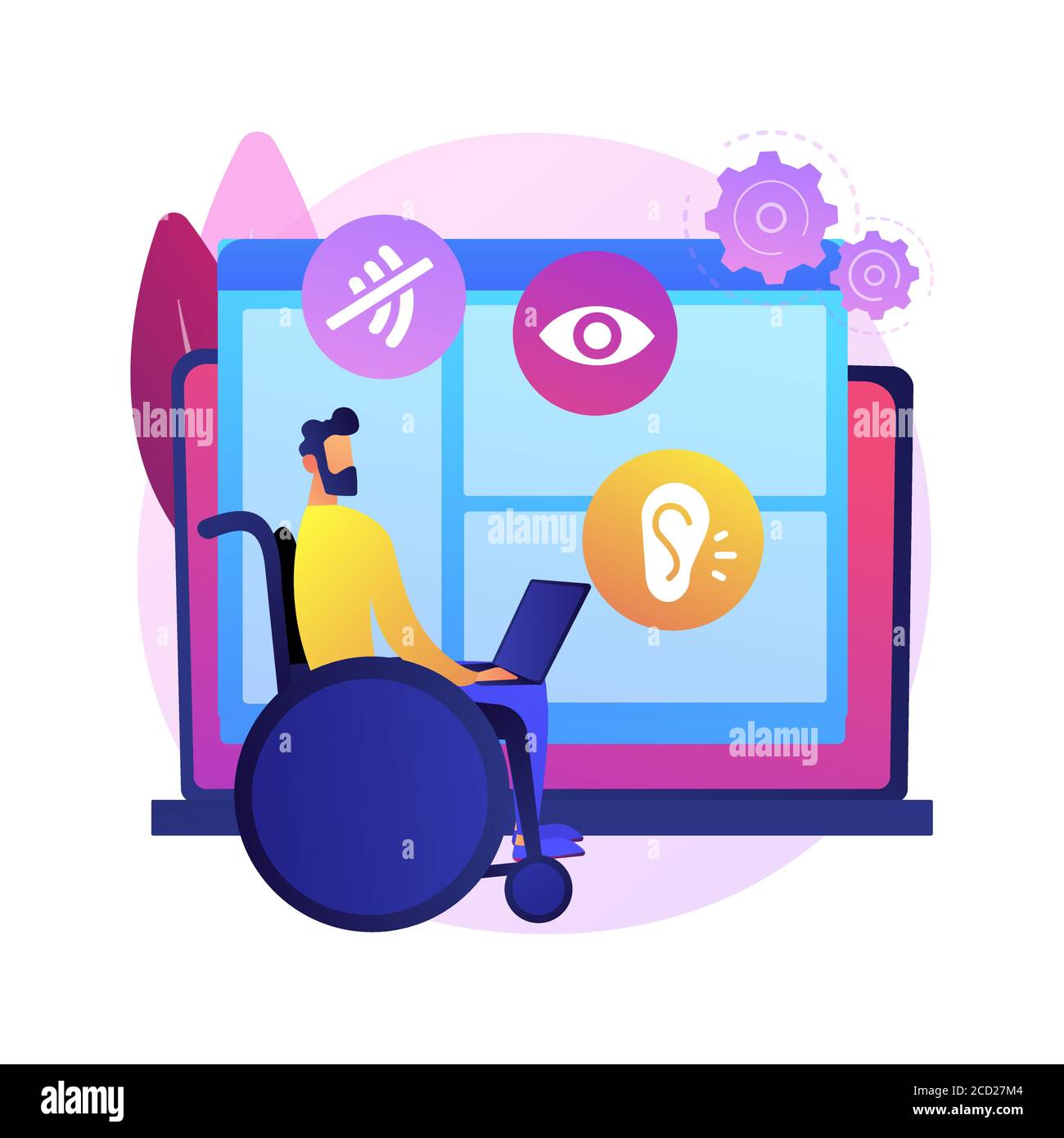 Web accessibility program abstract concept vector illustration Stock ... Web accessibility program abstract concept vector illustration Stock ...