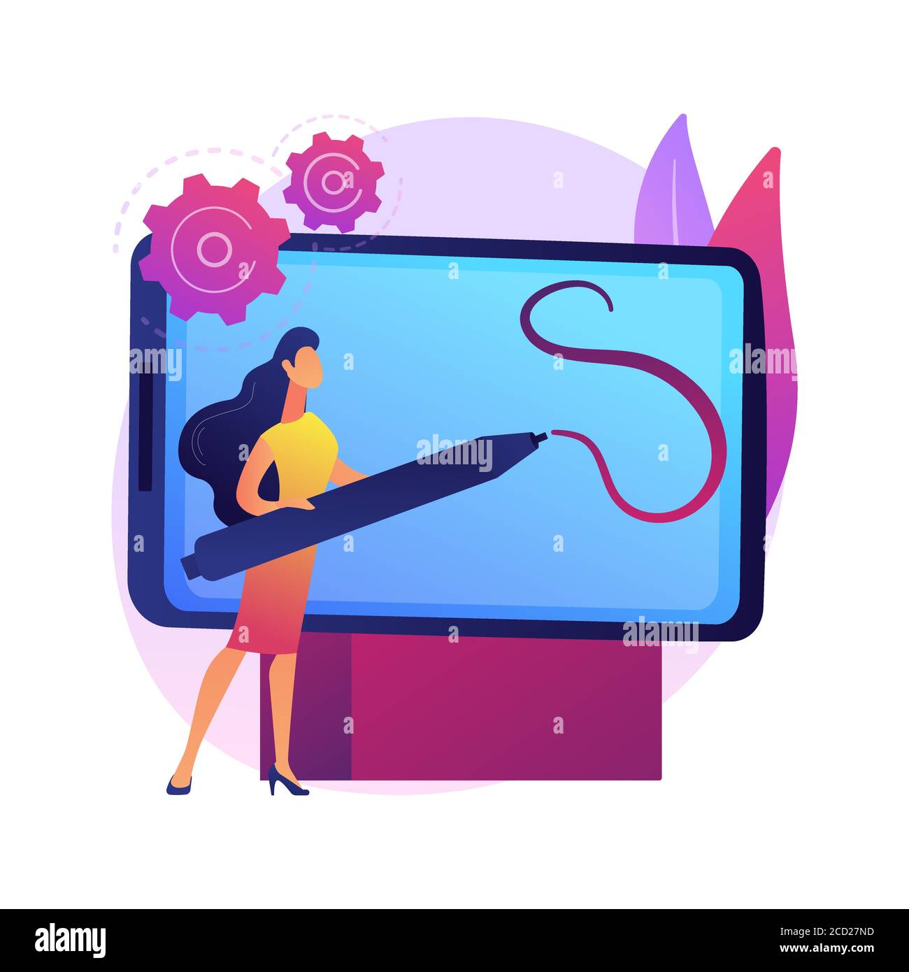 Digital pen abstract concept vector illustration Stock Vector Image ...