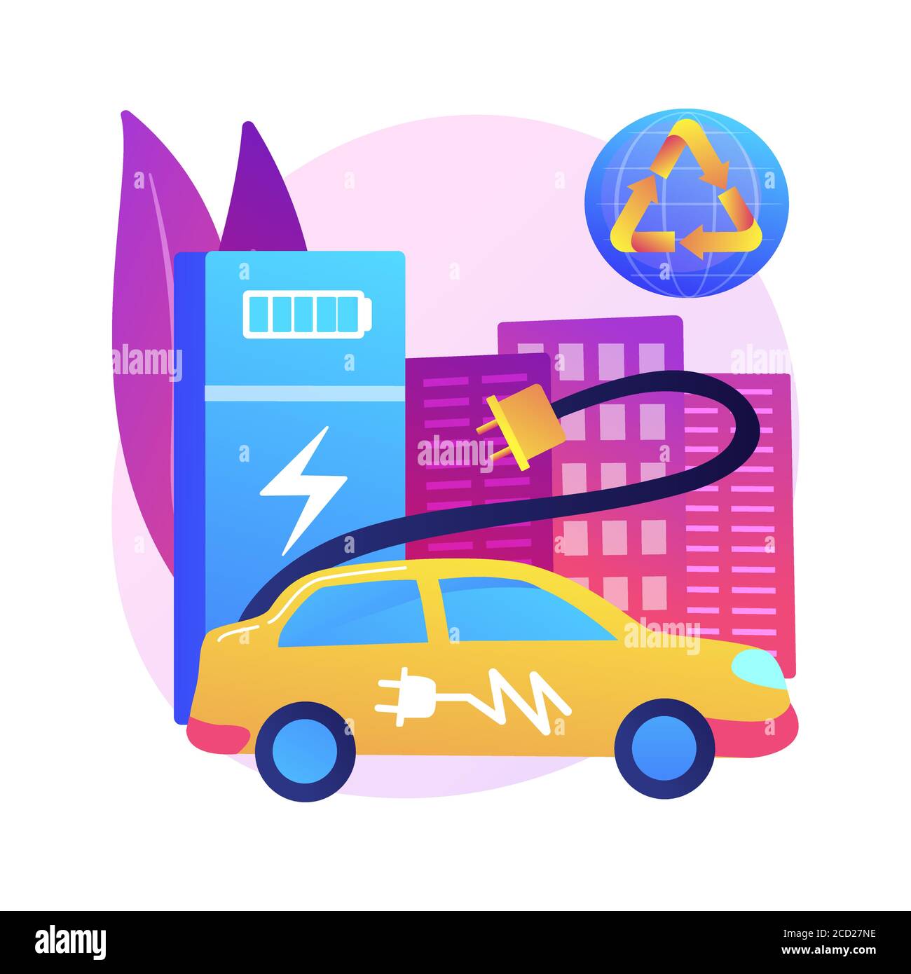 Charging station abstract concept vector illustration Stock Vector ...