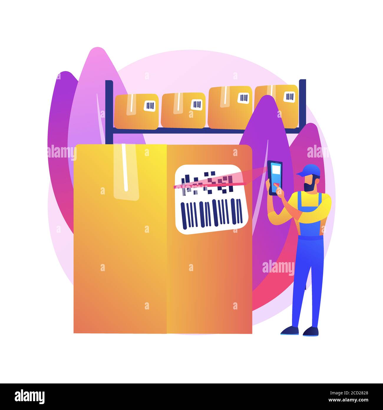 Barcode scanning abstract concept vector illustration Stock Vector ...