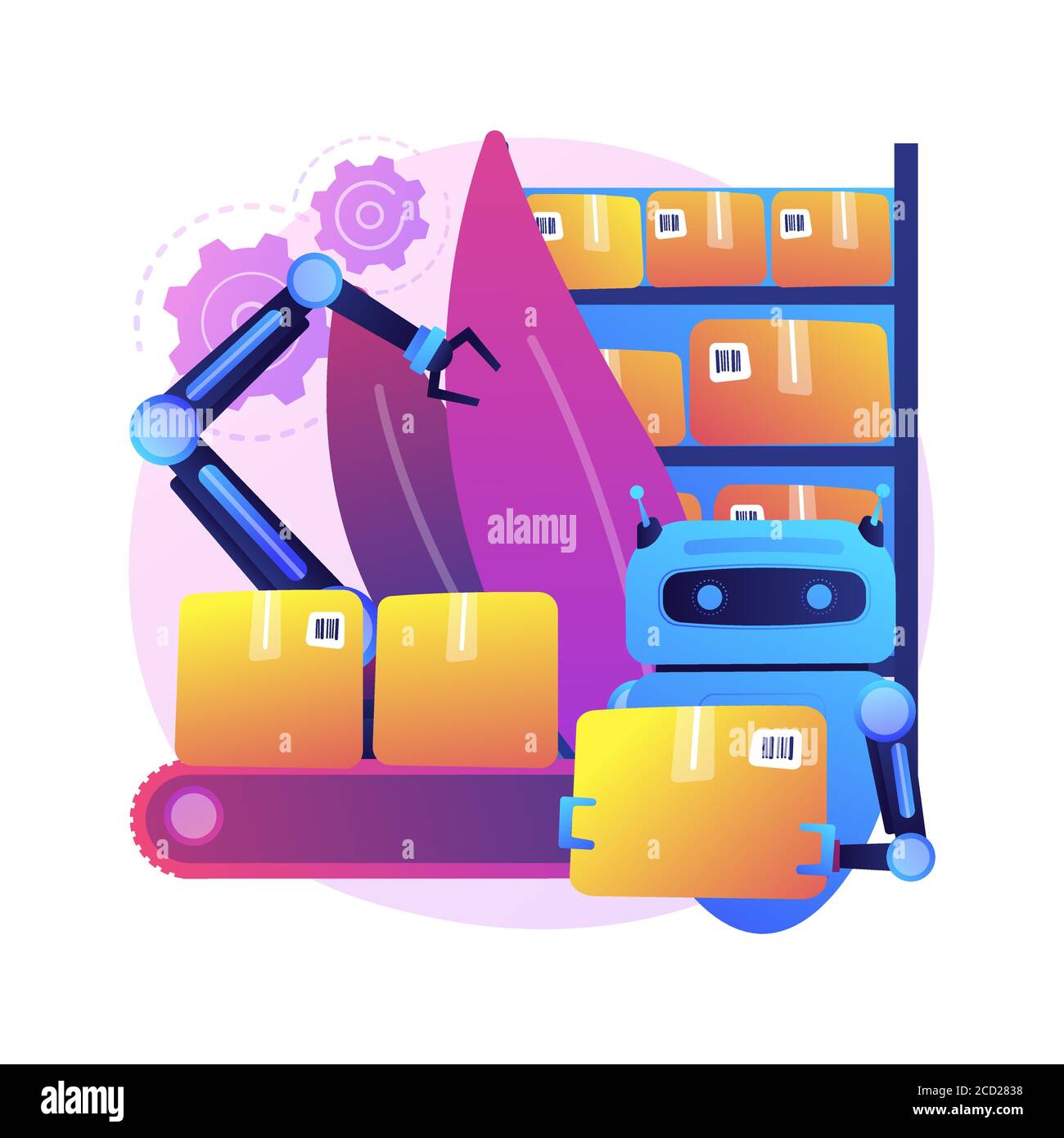 Warehouse Robotization Abstract Concept Vector Illustration Stock Vector Image And Art Alamy
