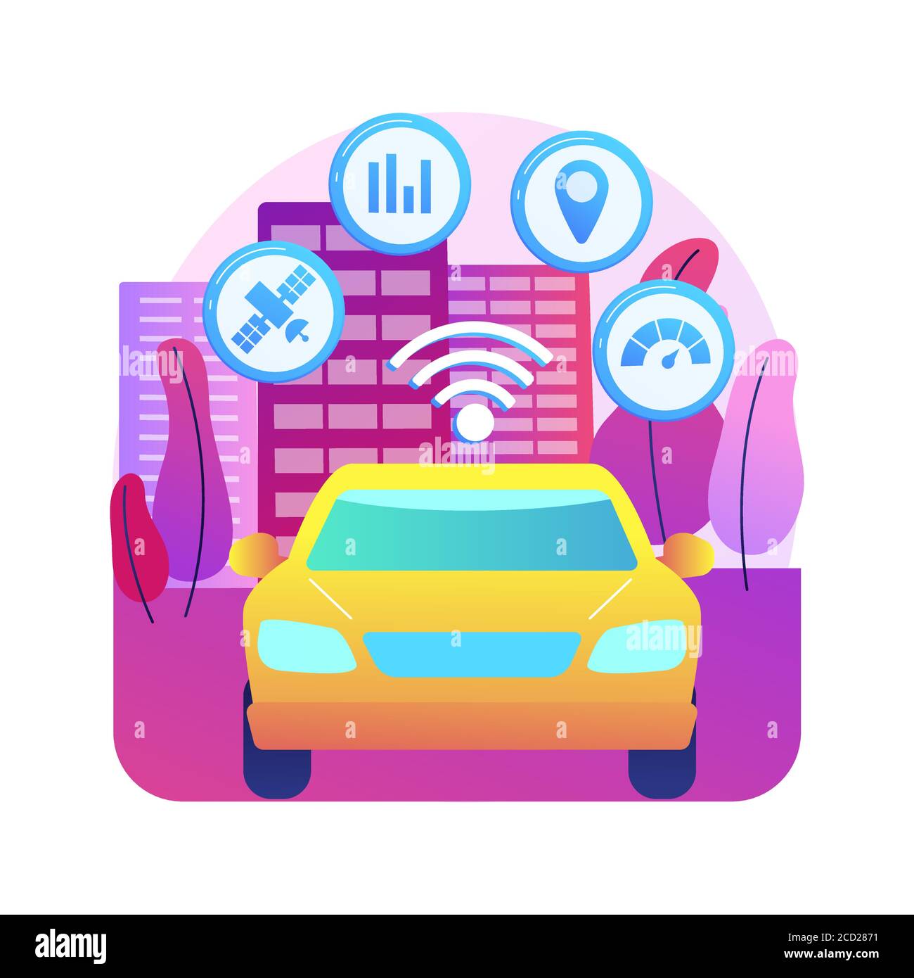 Intelligent Transportation System Abstract Concept Vector Illustration