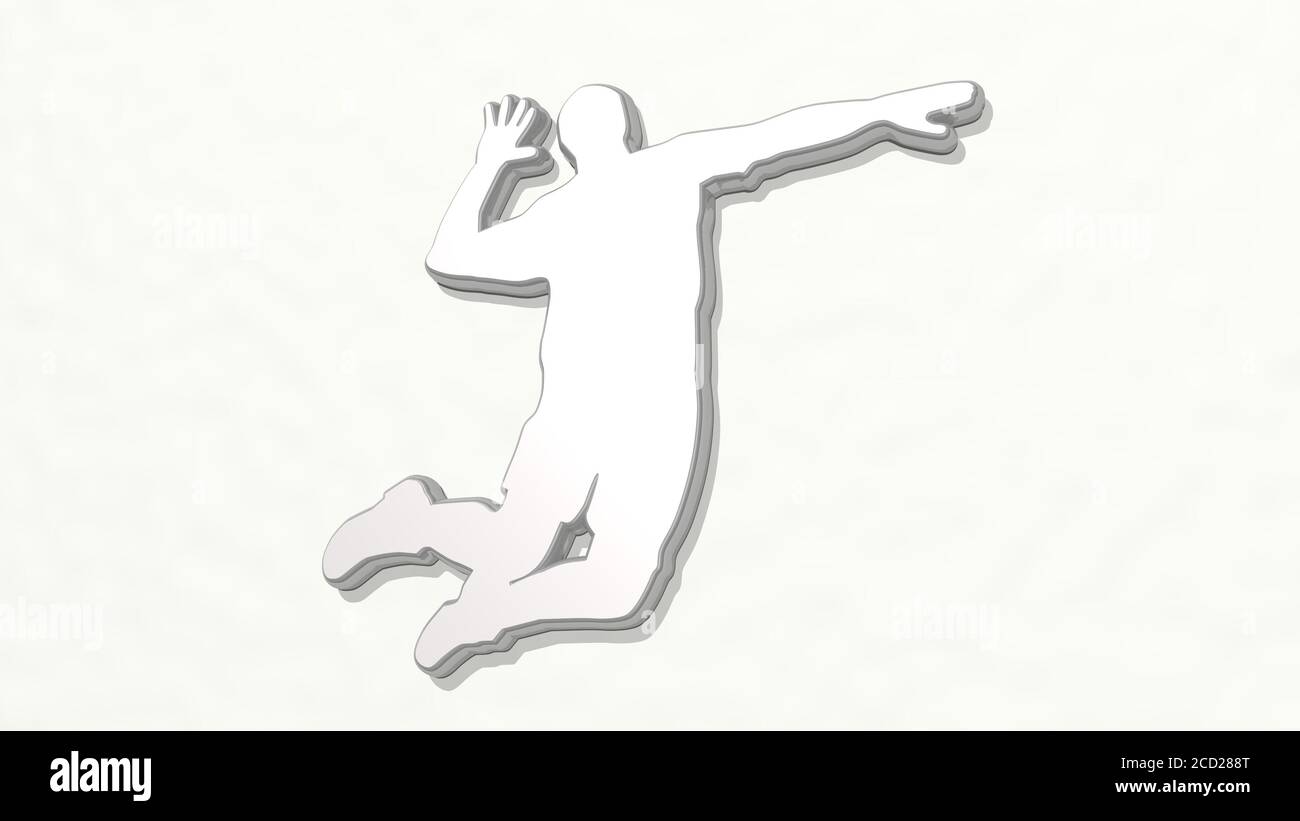athletic sport activity 3D drawing icon, 3D illustration Stock Photo ...