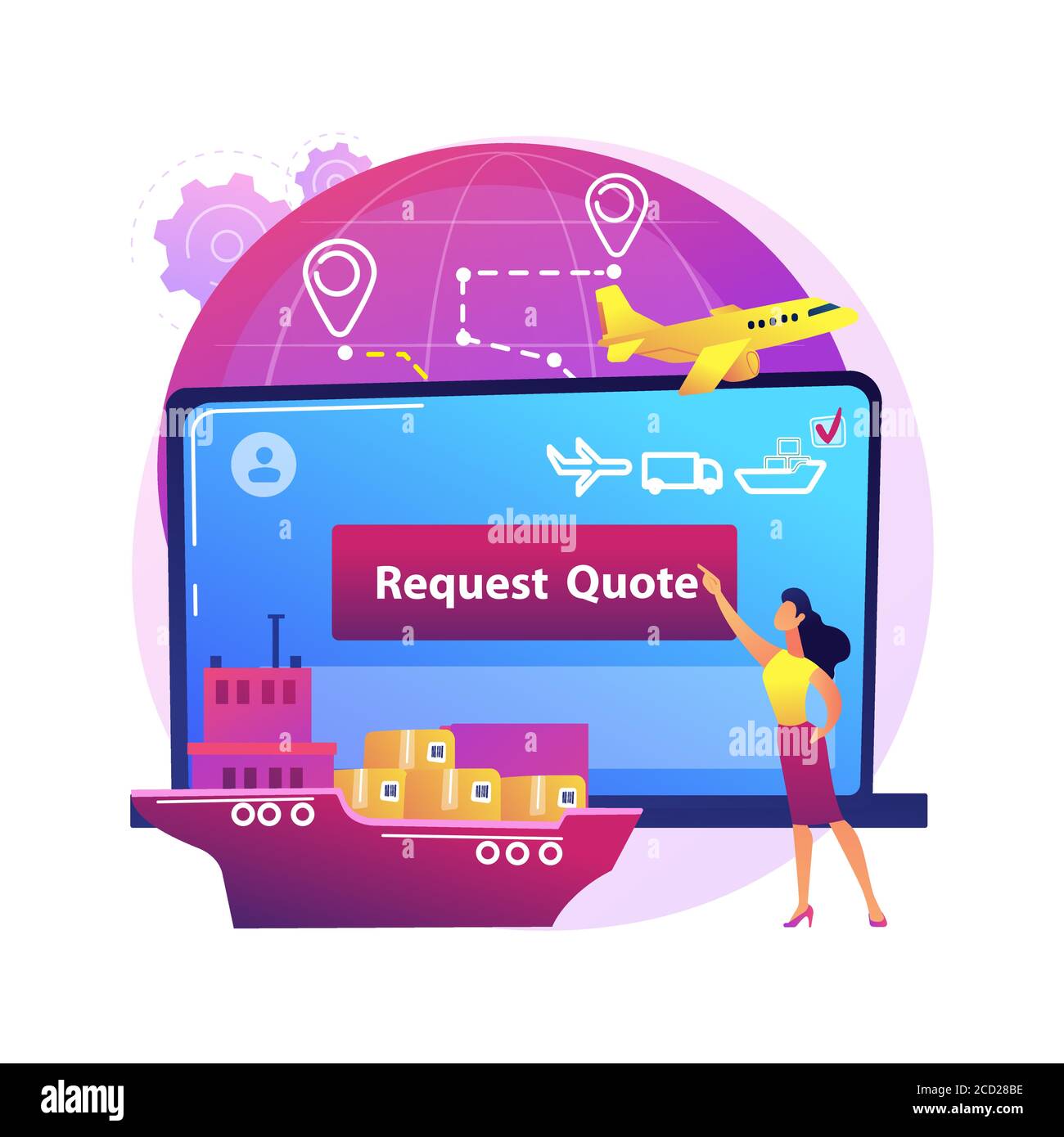 Freight quote request abstract concept vector illustration Stock Vector ...