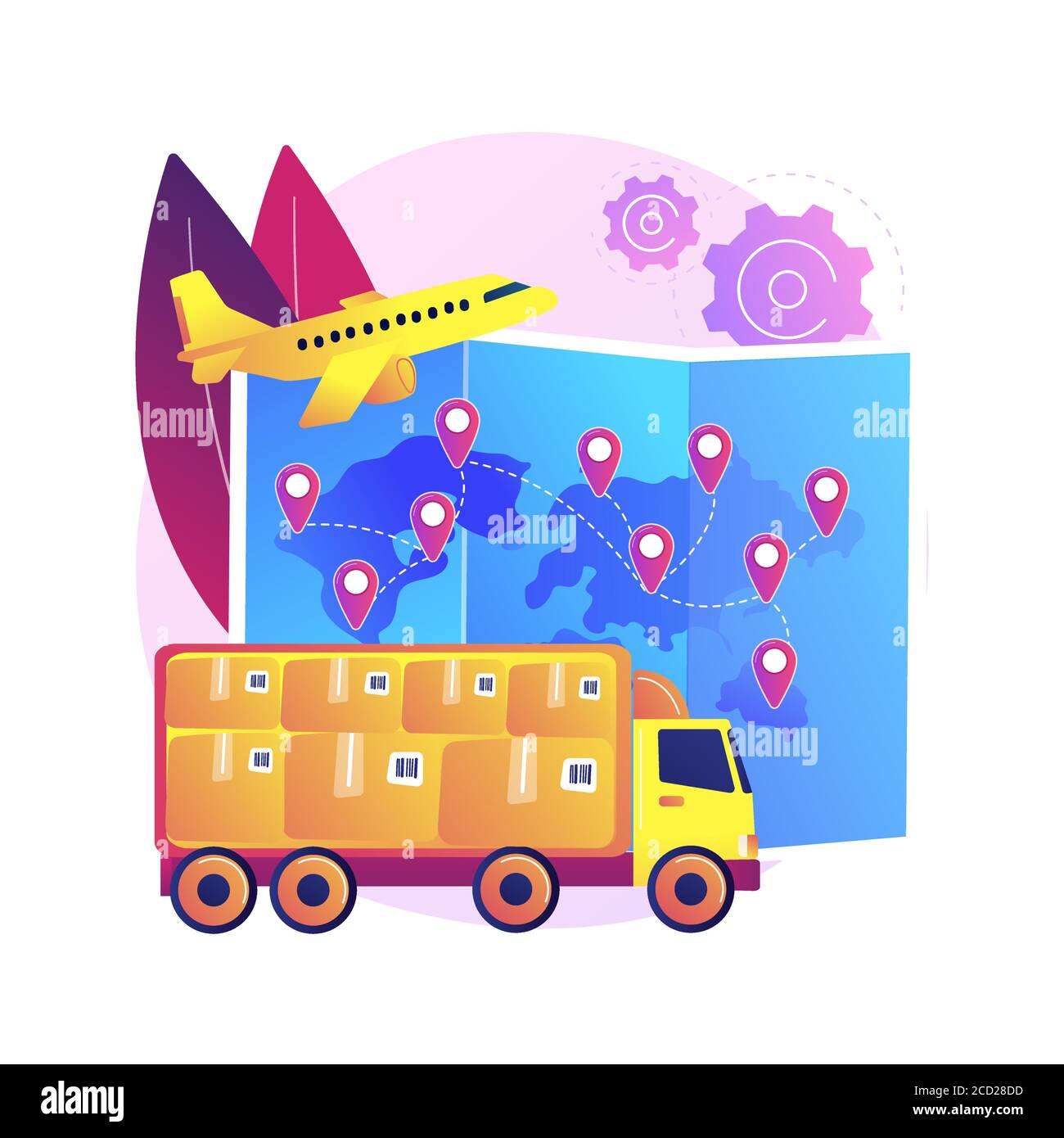 International shipment abstract concept vector illustration Stock ...