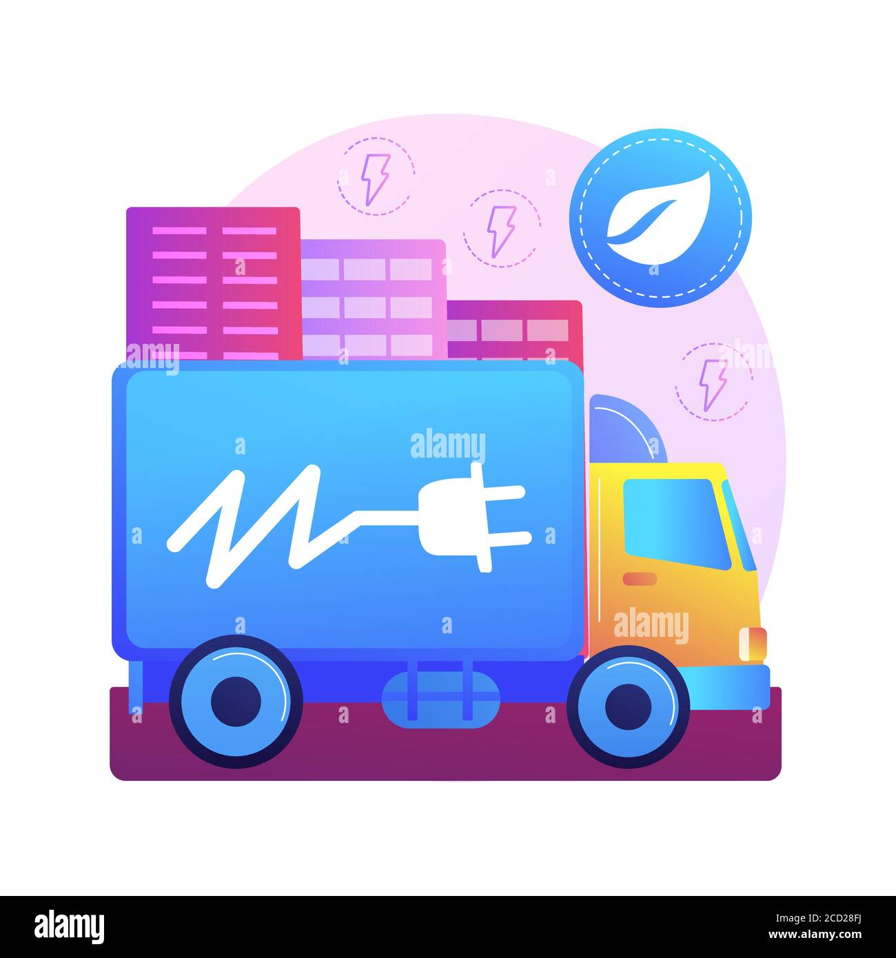 Electric trucks abstract concept vector illustration Stock Vector Image ...