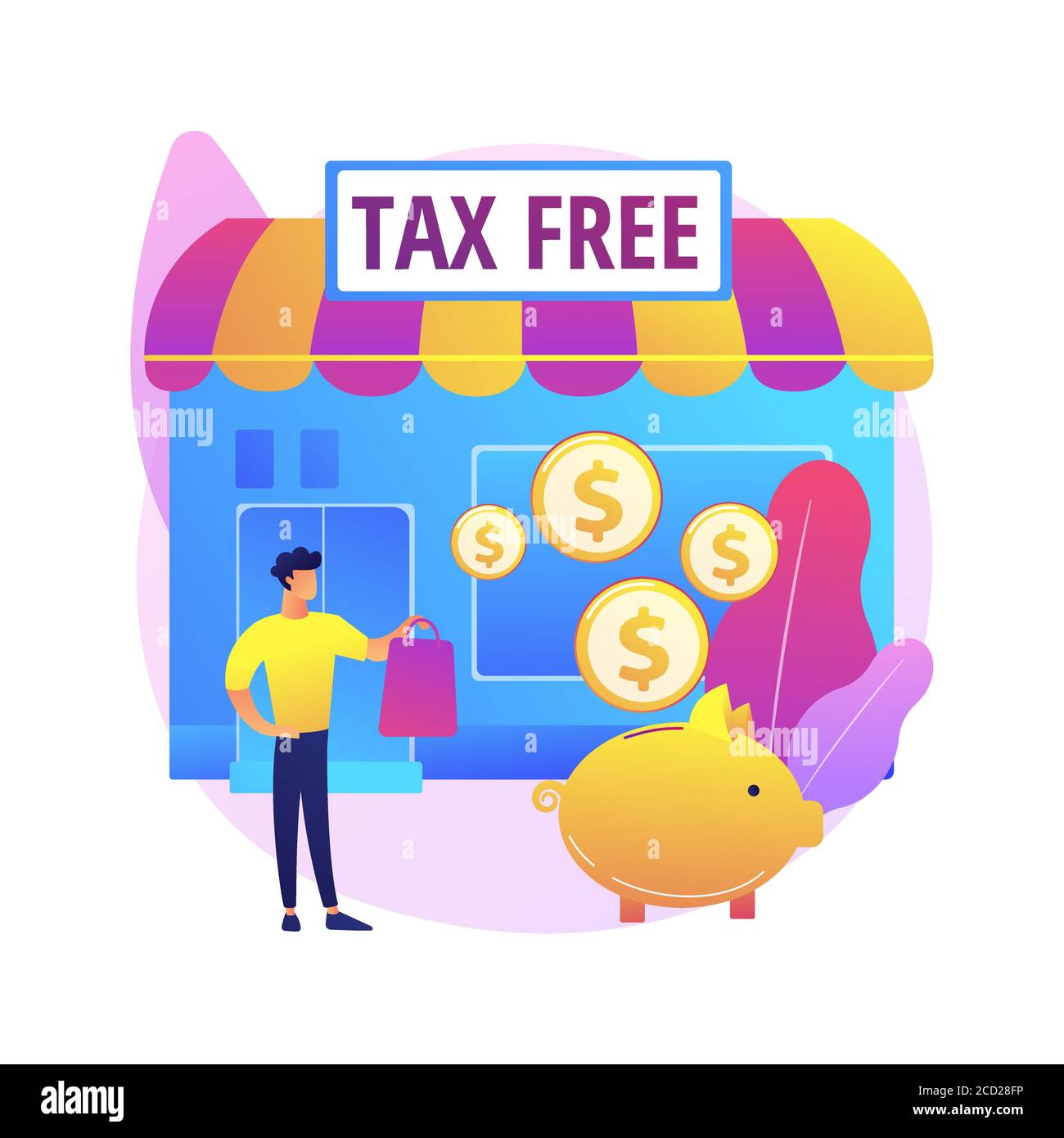 Tax free service abstract concept vector illustration Stock Vector ...
