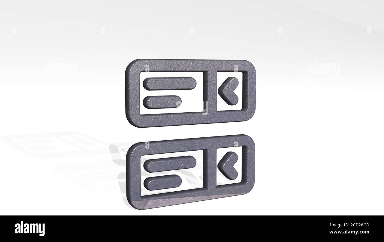 ui columns 3D icon standing on the floor, 3D illustration Stock Photo ...