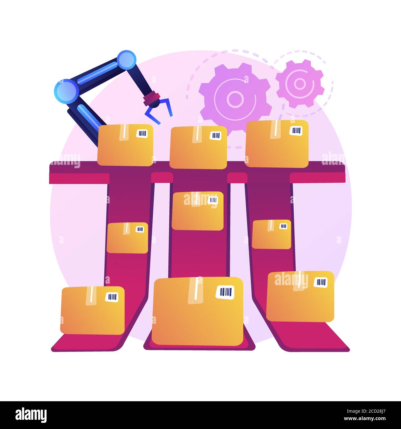 Sortation systems abstract concept vector illustration Stock Vector ...