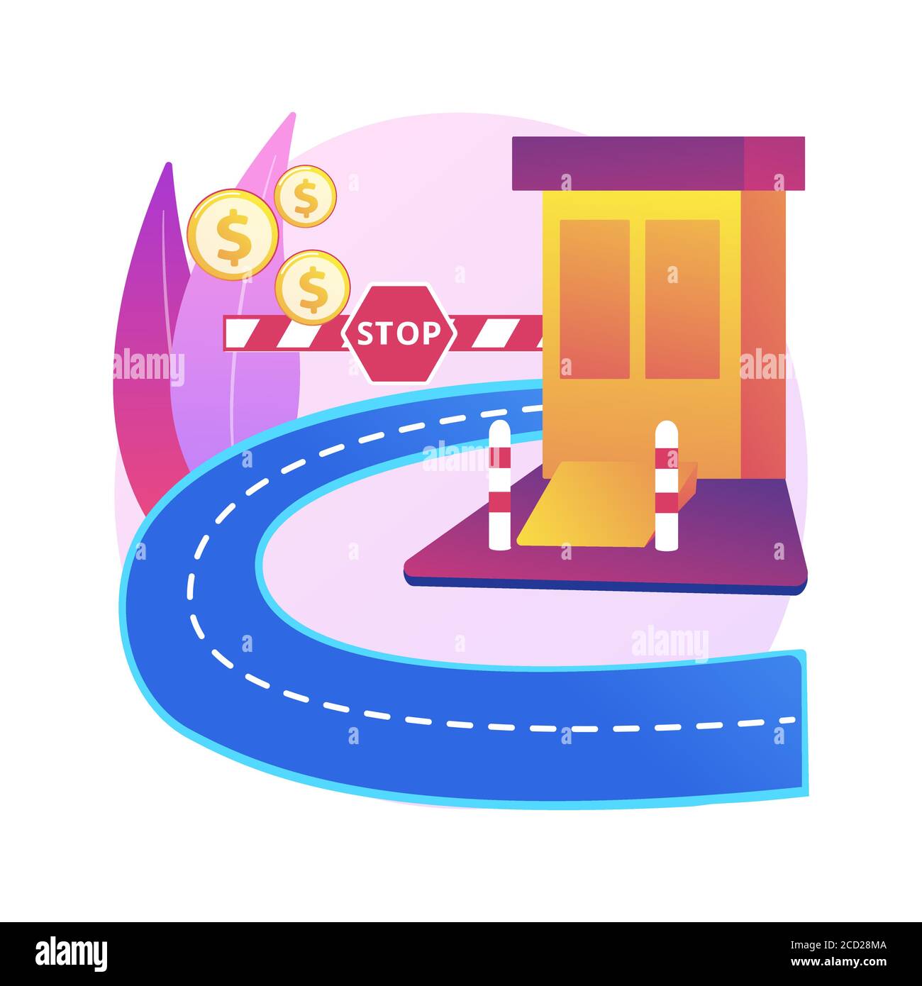 Toll road abstract concept vector illustration Stock Vector Image & Art ...