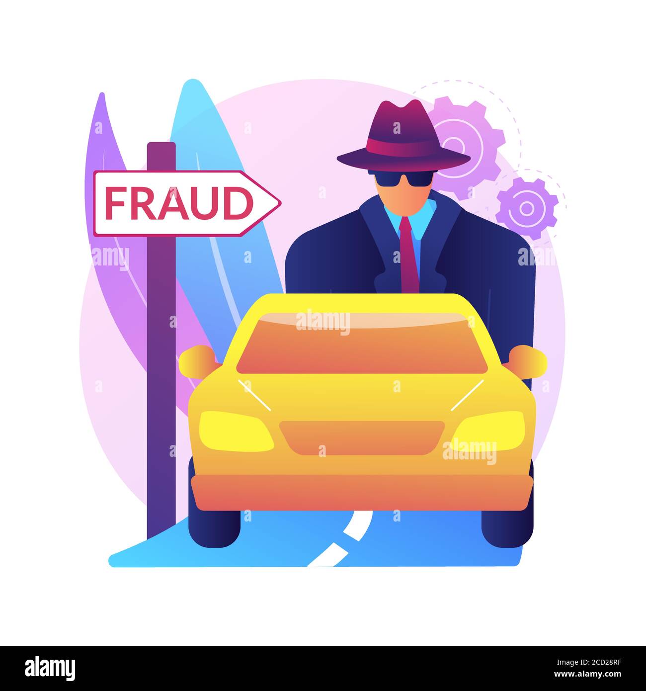 Road fraud abstract concept vector illustration Stock Vector Image ...