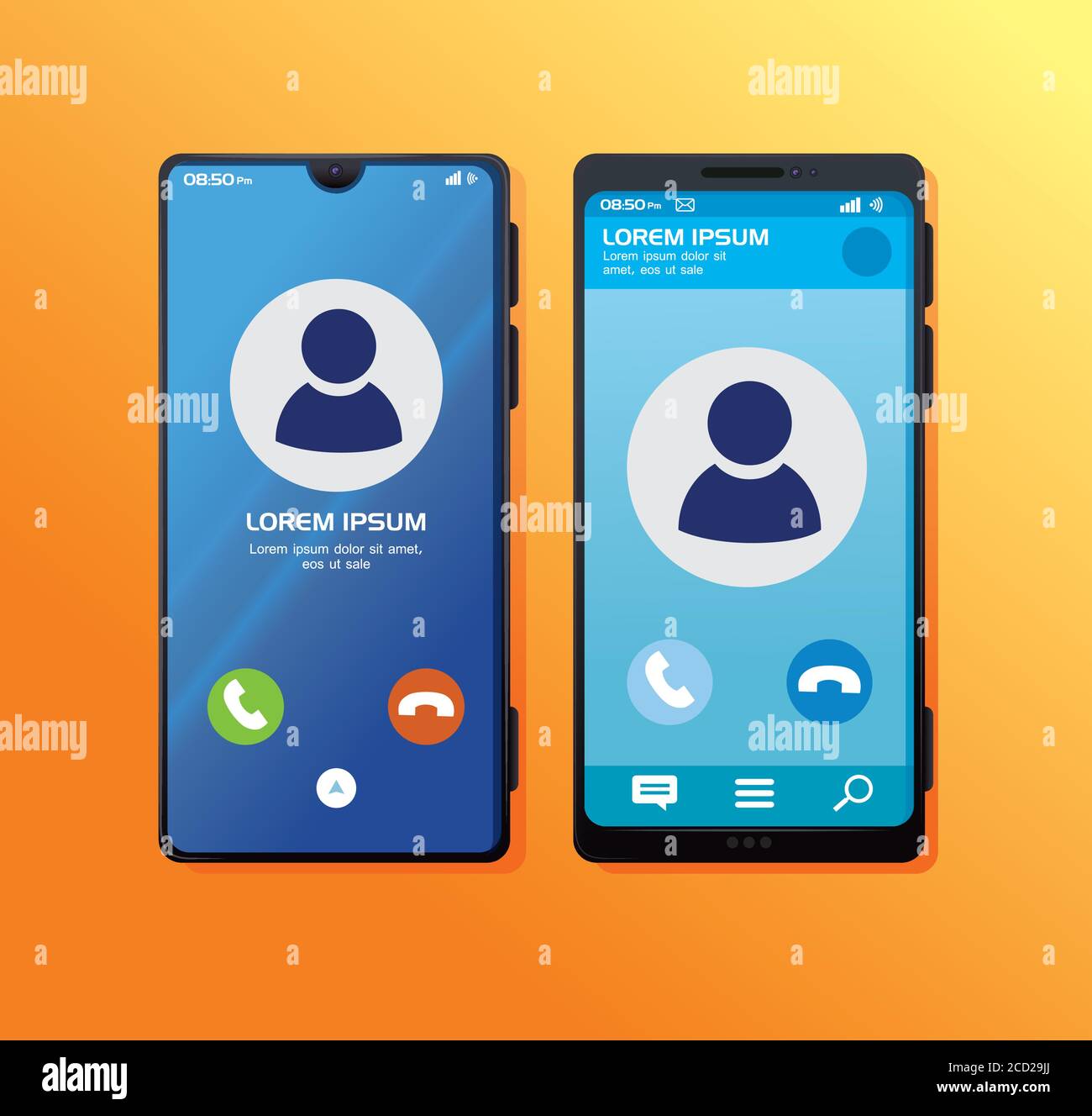 Hang up phone Stock Vector Images - Alamy