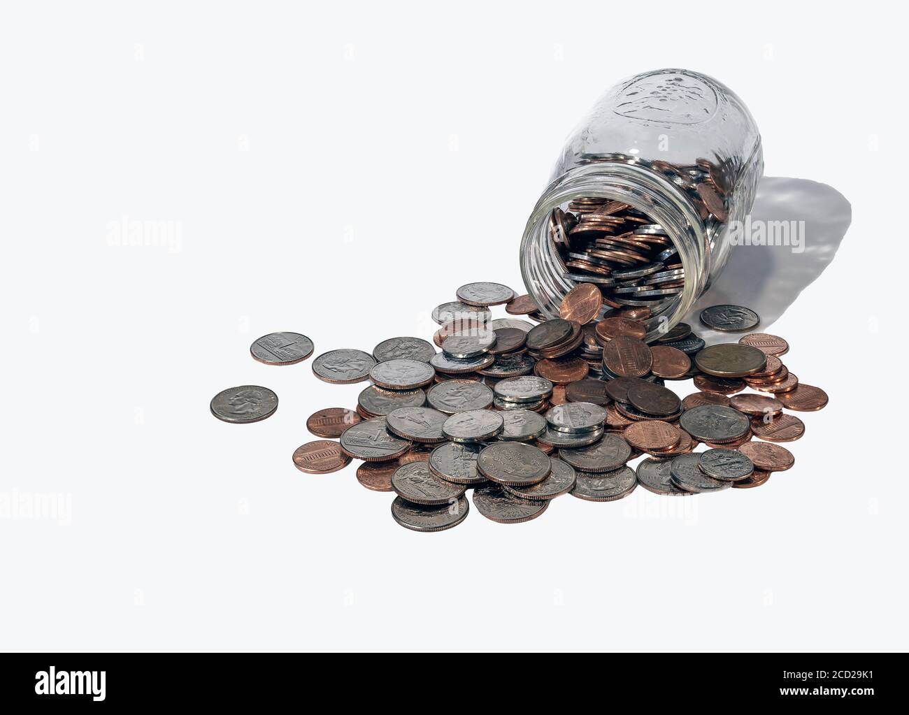 Jar coins nickels dimes hi-res stock photography and images - Alamy