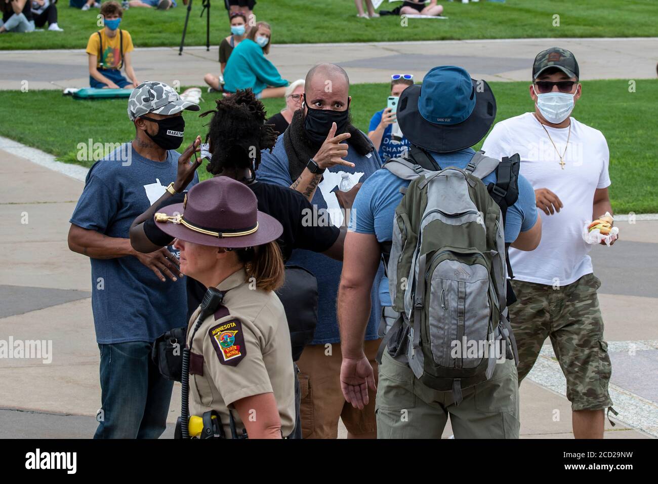 St. Paul, Minnesota. Black lives matter protesters at a justice for ...