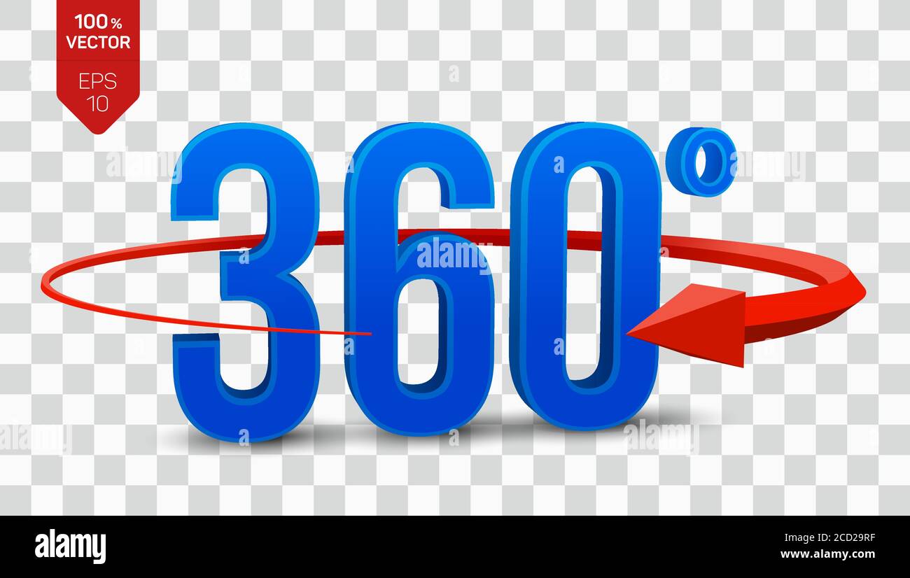 360 degrees sign. 3d isometric Angle 360 degrees view icon isolated on ...
