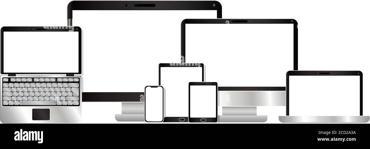 Computer laptop tablet and smartphone design, Digital technology and ...