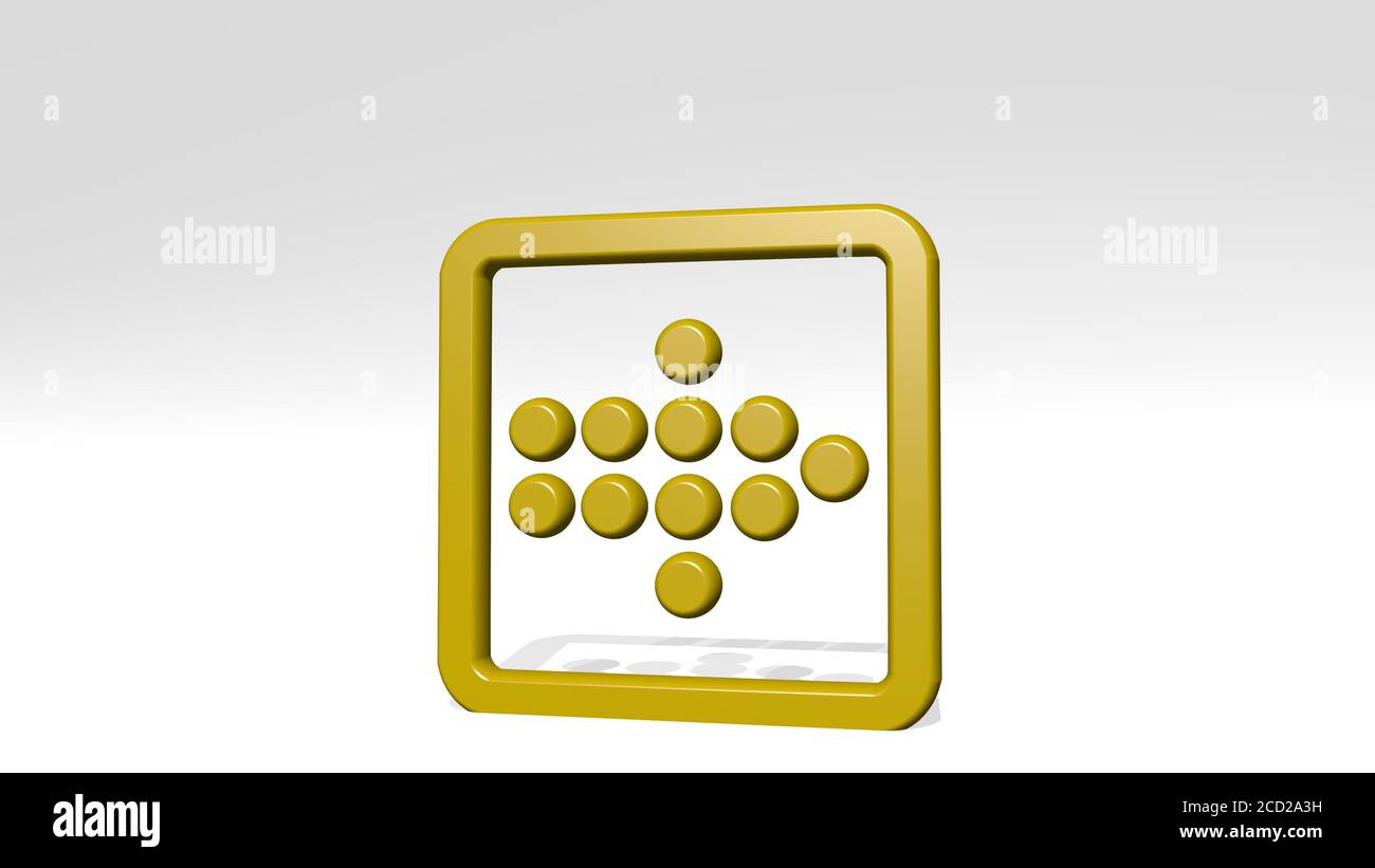 arrow dot right 3D icon casting shadow, 3D illustration Stock Photo - Alamy