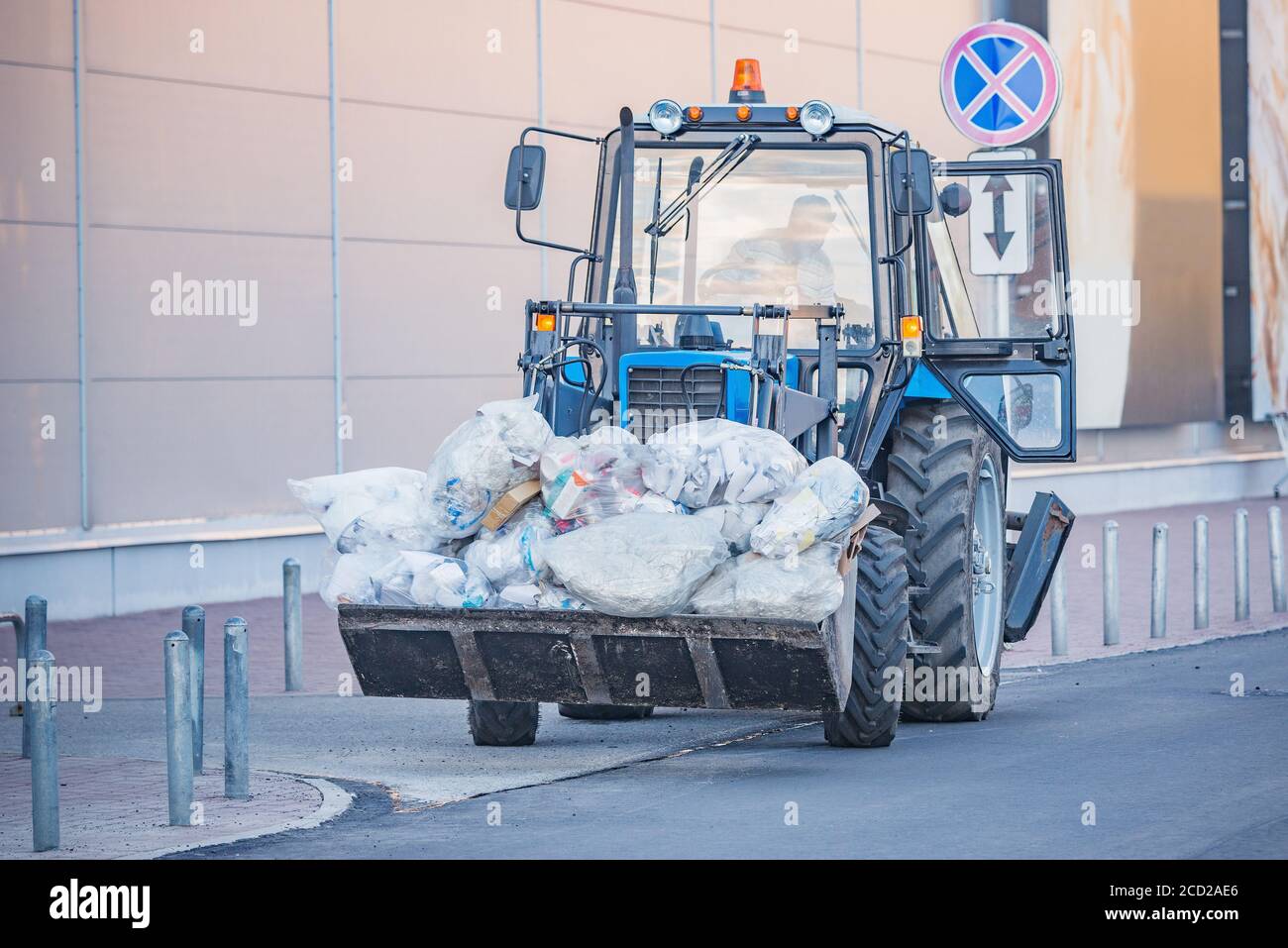 Process of the garbage bags moving from the supermarket Stock Photo - Alamy