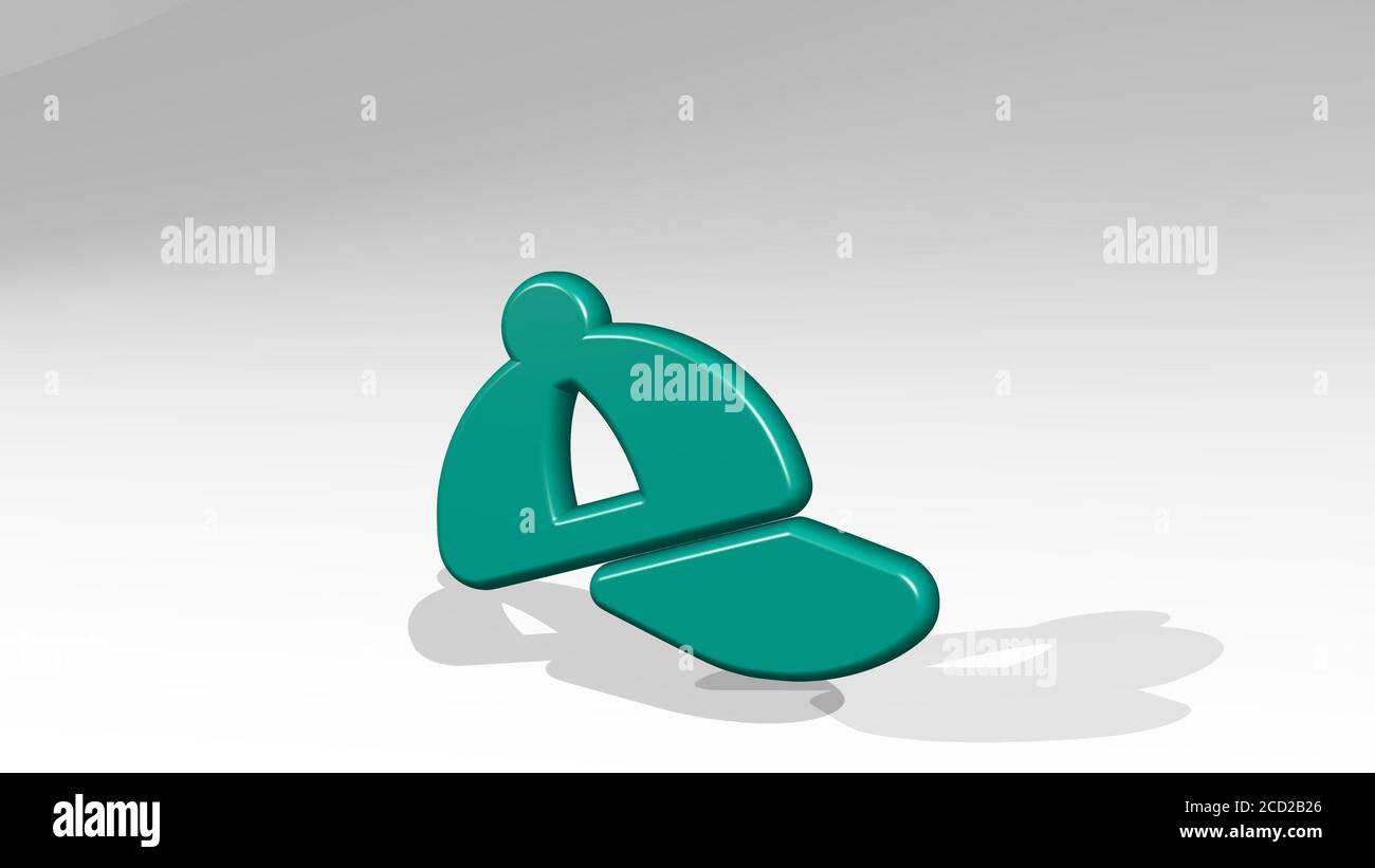 CAP 3D icon casting shadow, 3D illustration Stock Photo - Alamy