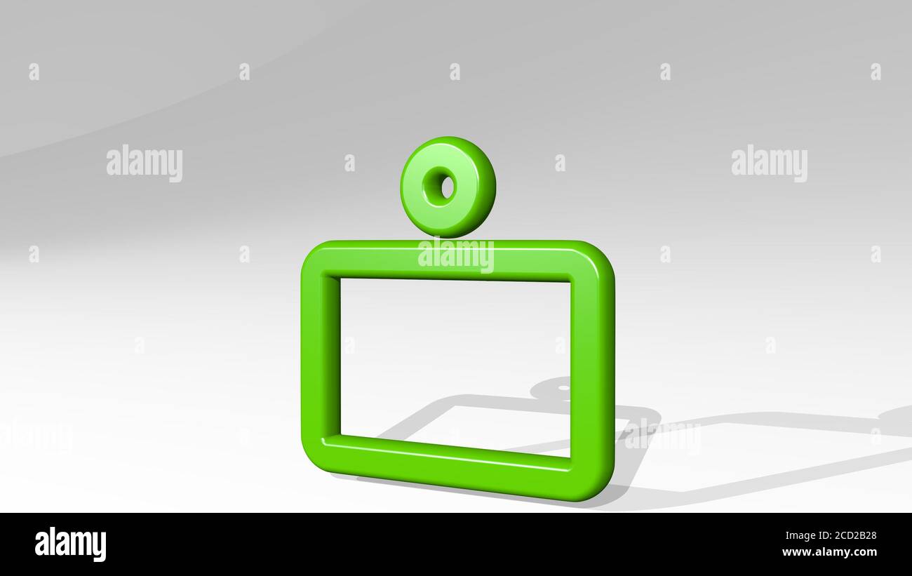 army symbol squad 3D icon casting shadow, 3D illustration Stock Photo ...