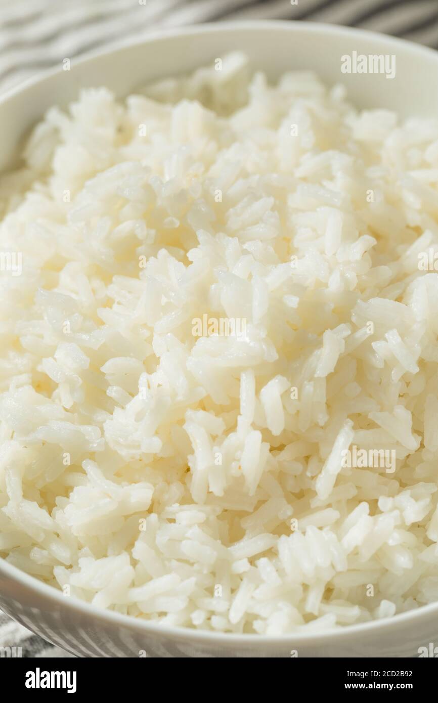 Homemade Cooked Steamed White Rice in a Bowl Stock Photo - Alamy