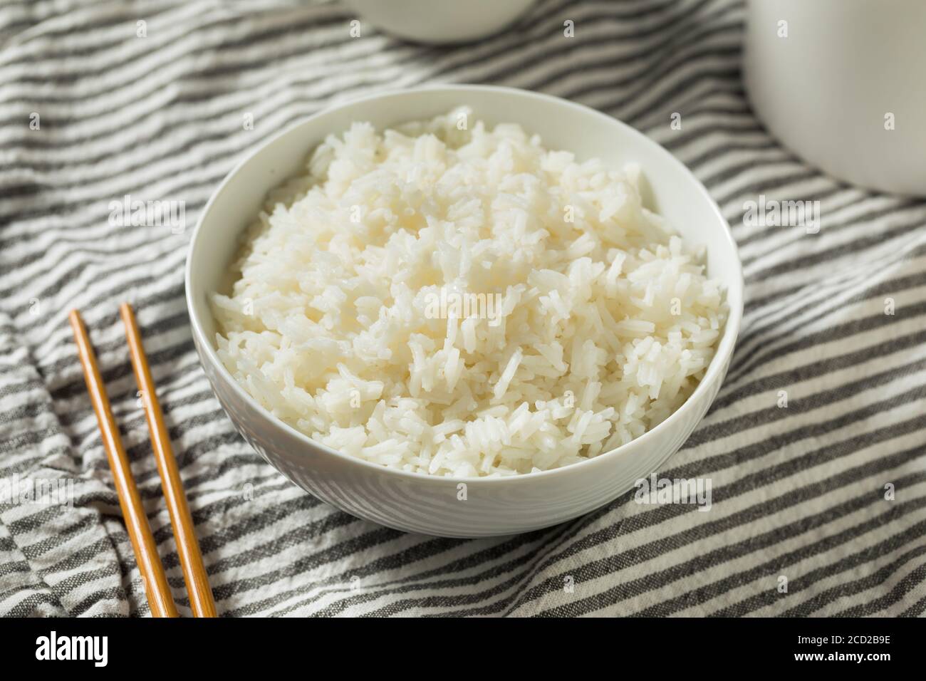 Homemade Cooked Steamed White Rice in a Bowl Stock Photo - Alamy