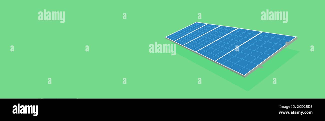 Solar Panel in flat design isolared in yellow background - Solar Energy ...