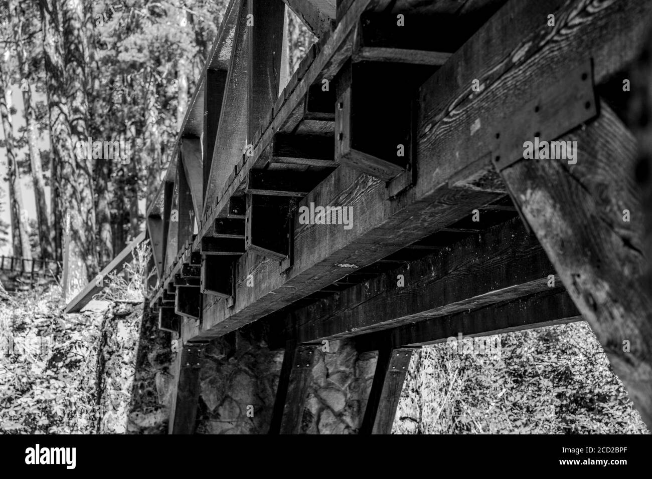 Landscape under bridge Black and White Stock Photos & Images - Alamy