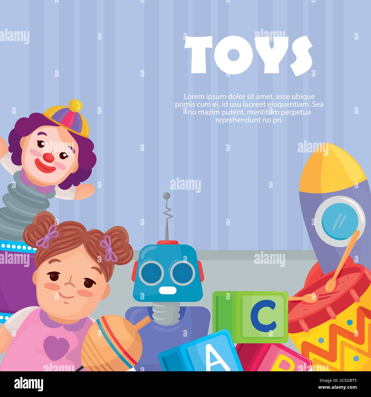 banner with cute kids toys Stock Vector Image & Art - Alamy