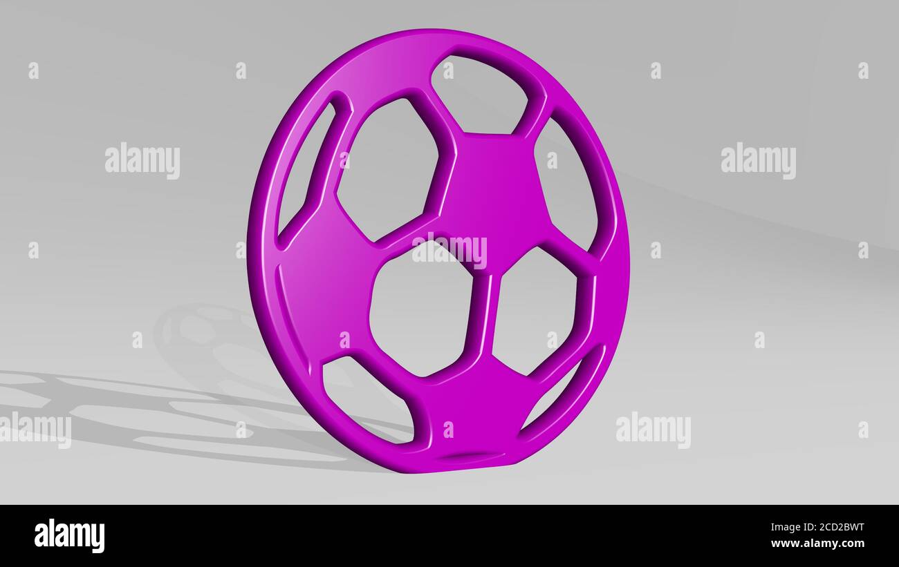 SOCCER BALL 3D icon casting shadow, 3D illustration Stock Photo - Alamy
