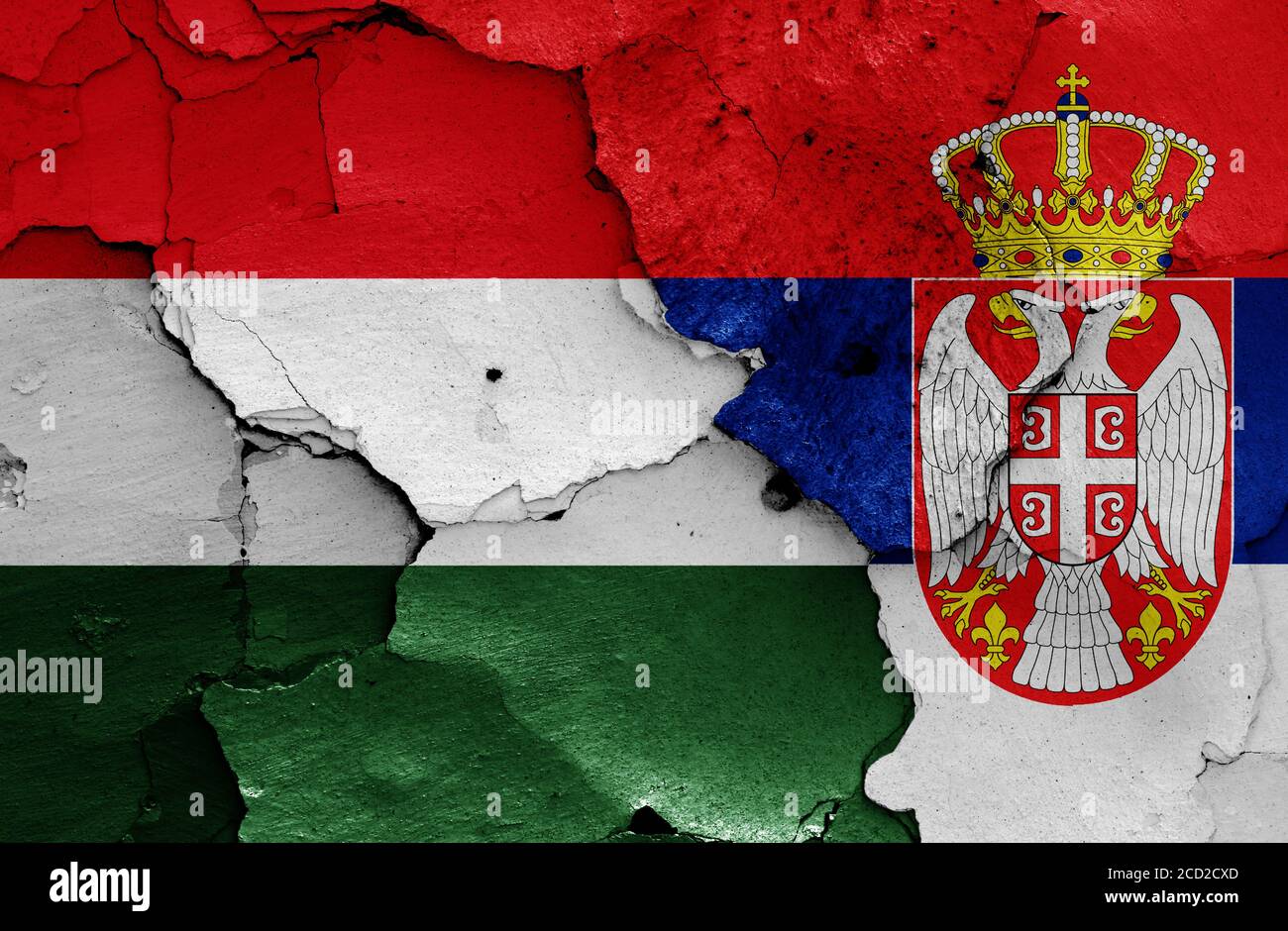 Hungary serbia flag hi-res stock photography and images - Alamy