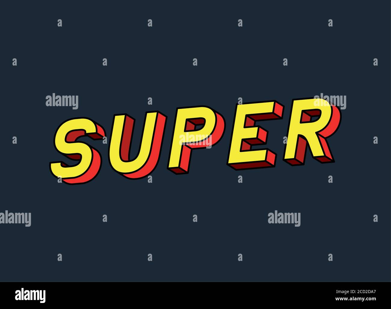 3d super lettering on gray background design, typography retro and ...